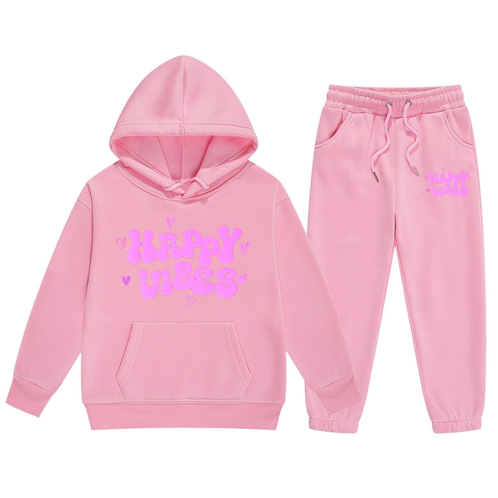 DGMIOCS Girls Clothes Toddler Sweatshirts 2 Piece Top & Pants Kids Long ...