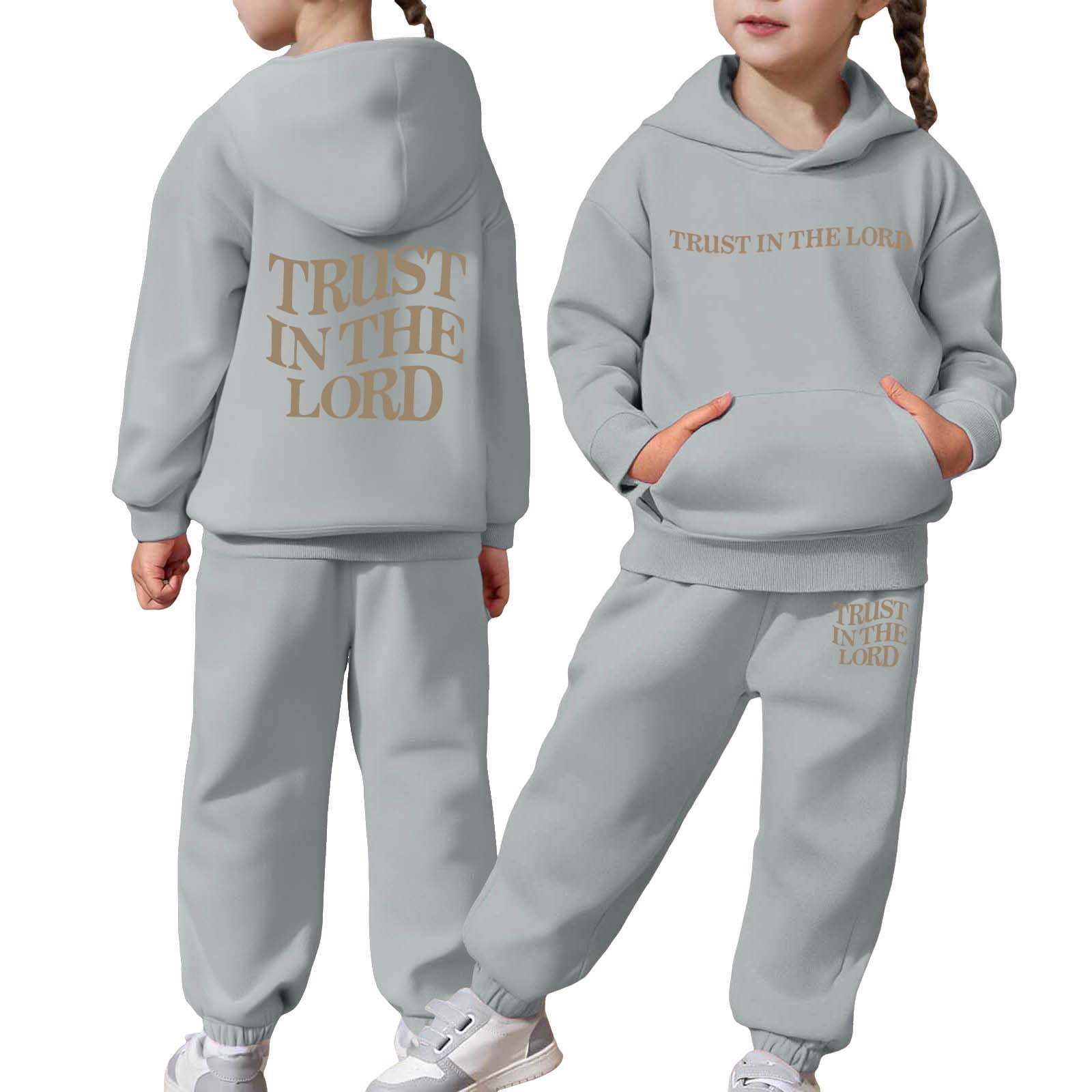DGMIOCS Girls Outfits Set Versatile Kids Hoodie Sweat Suit for Everyday ...