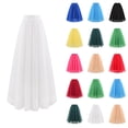 DGMIOCS Women Tutu Skirts High Waisted Knee Length Layered Party Midi ...
