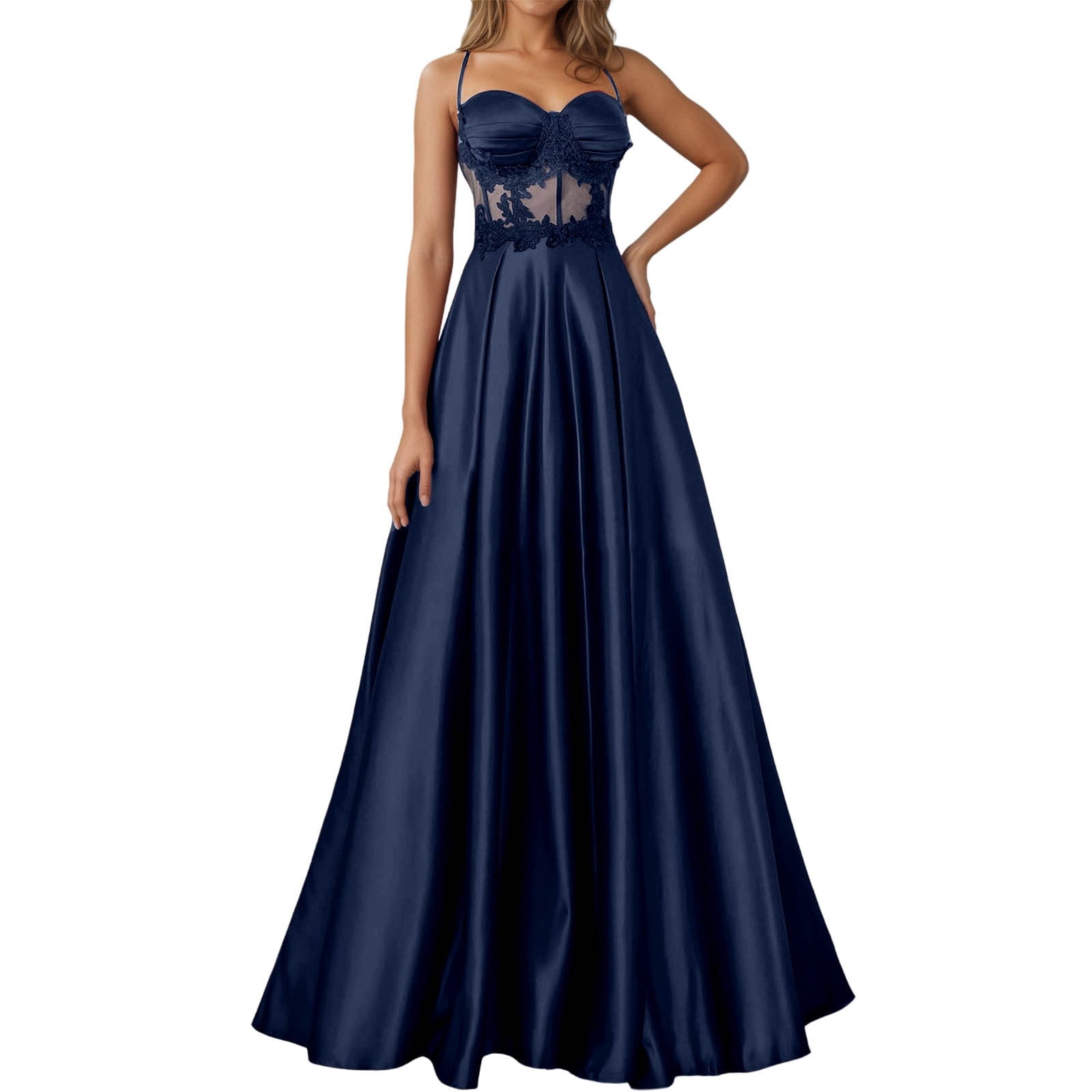 DGMIOCS Women's Dress Off Shoulder Maxi Gown with Built-In Bra Slim Fit ...