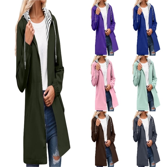 DGMIOCS Womens Rain Jacket With Hood Waterproof Windbreaker 2026 Fall ...