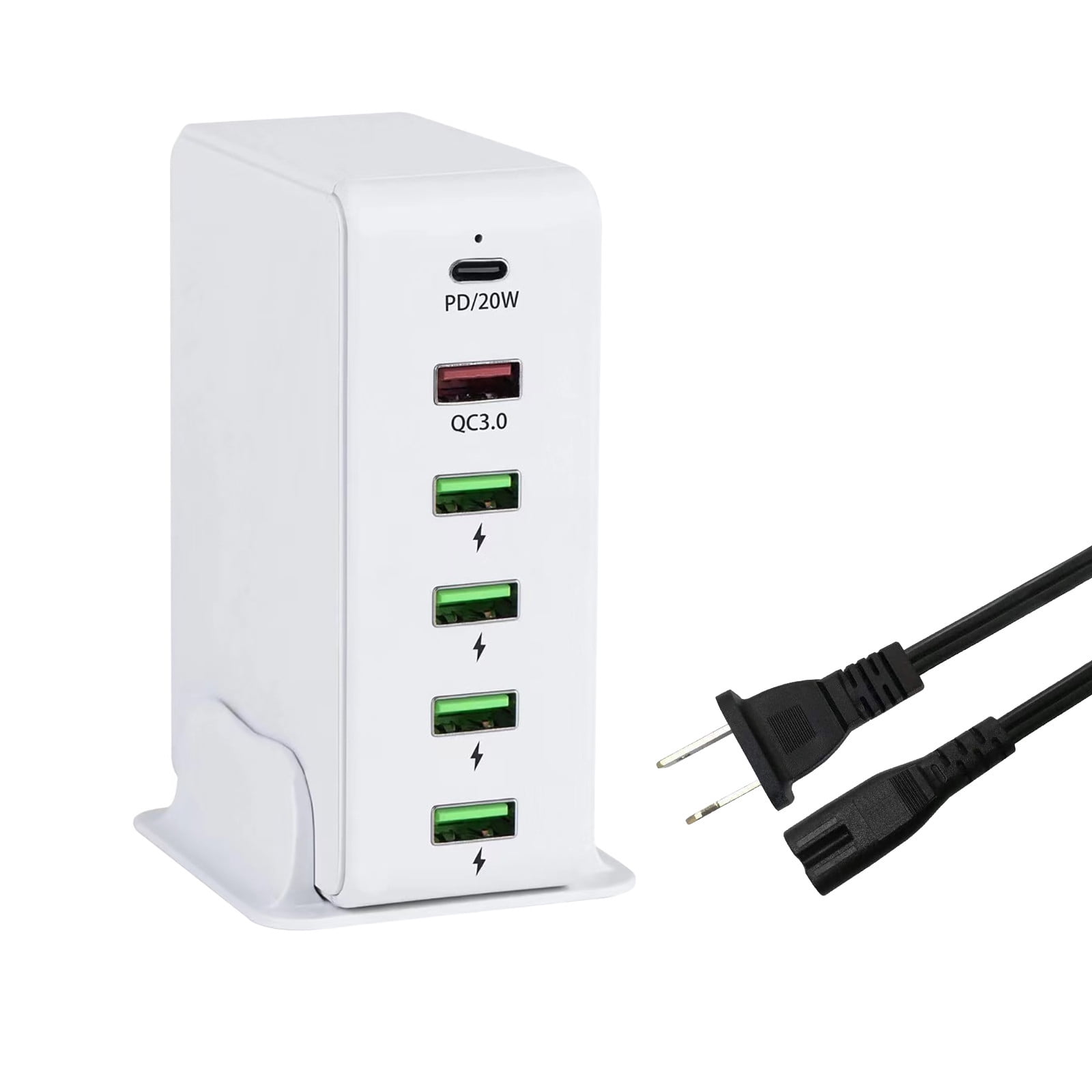 DGOO 6 in 1 Multi-Port US Plug Charger HUB Charging Station Power ...
