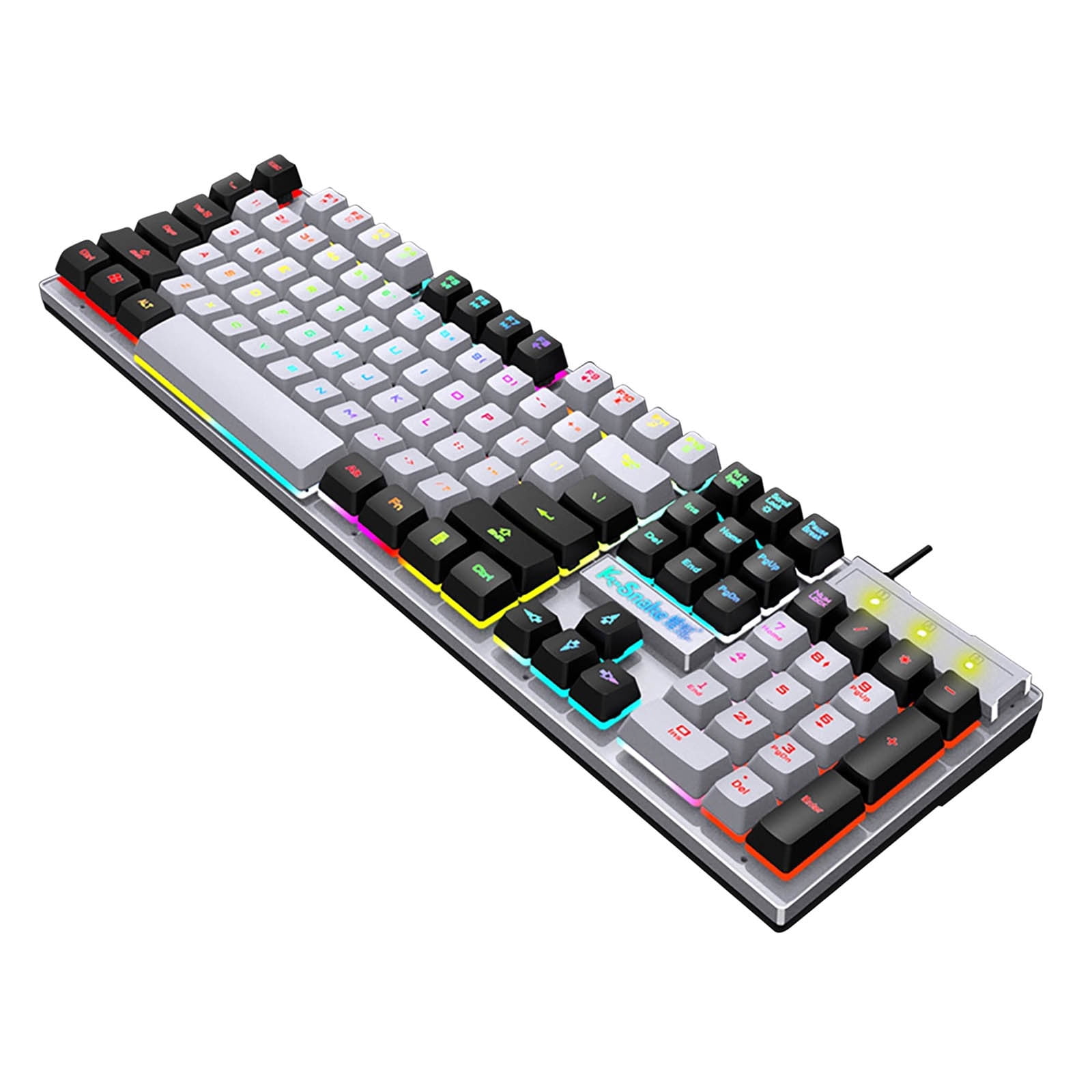 DGOO Gaming Keyboard 104 Keys Wired USB Colorful RGB Backlight Keyboard ...