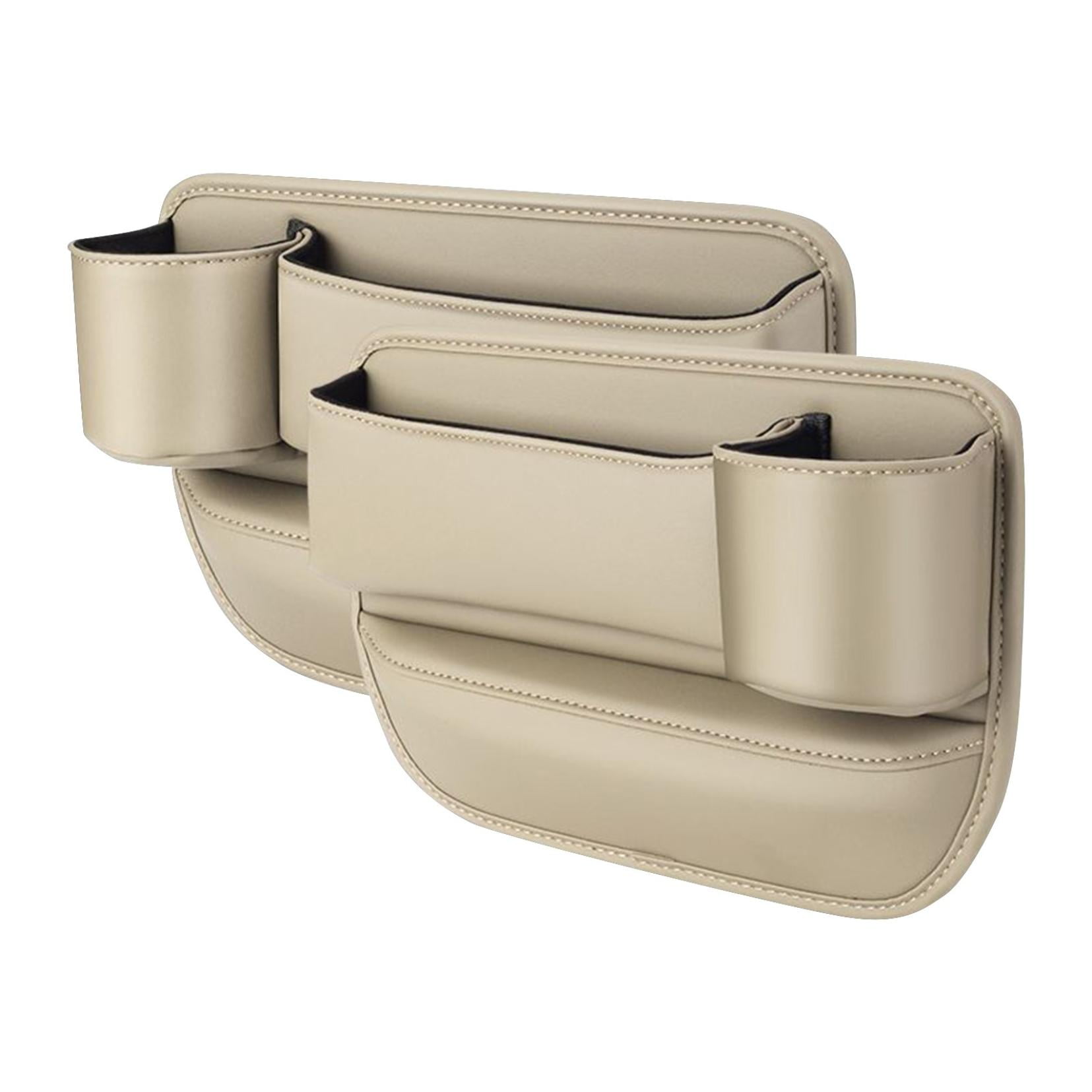 DGQPLPD 2 Pcs Car Leather Cup Holder Gap Bag, 2025 Universal Car Seat ...