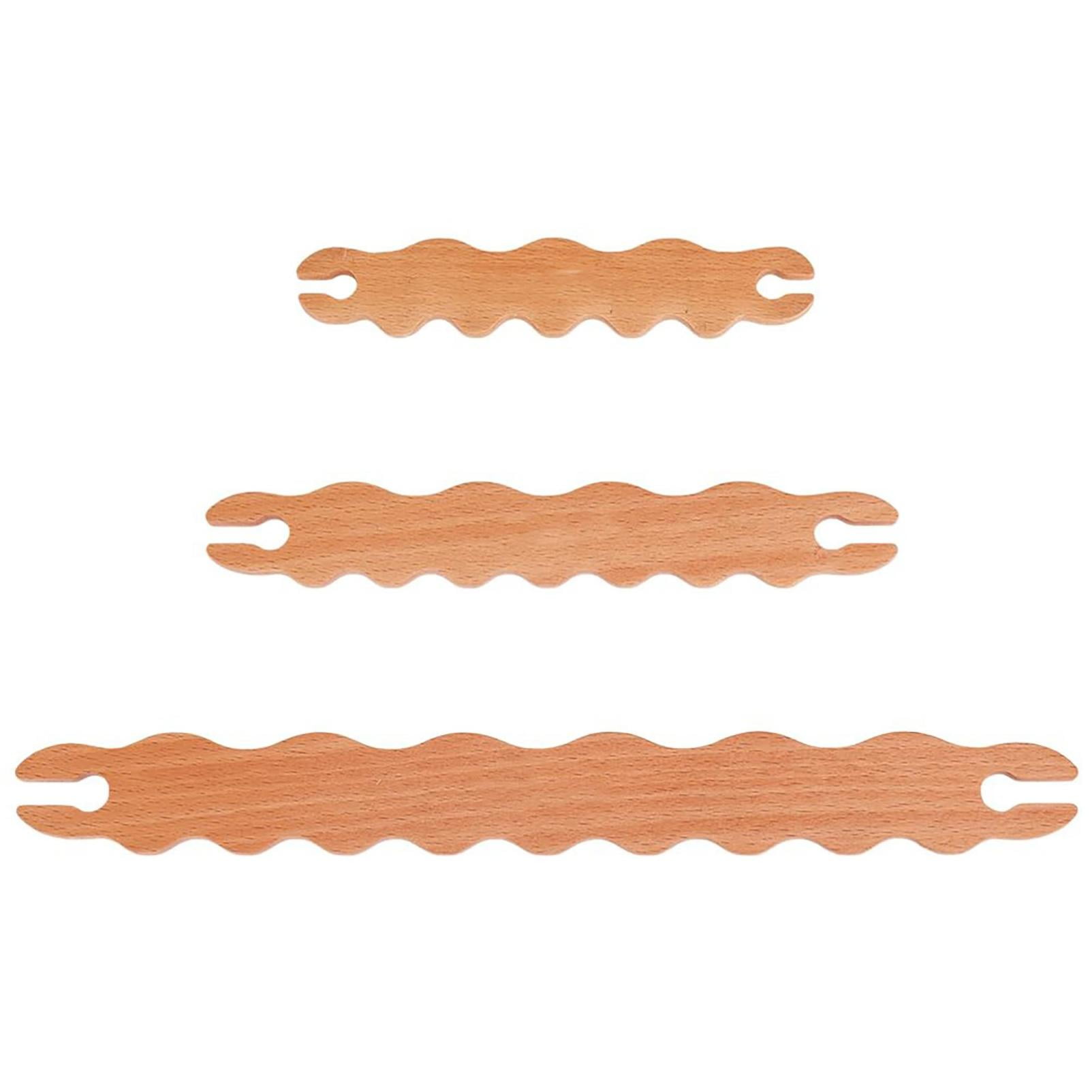 DGQPLPD 3 Pcs Wooden Weaving Tool, Wavy Stick Shuttles Beech Wood DIY ...