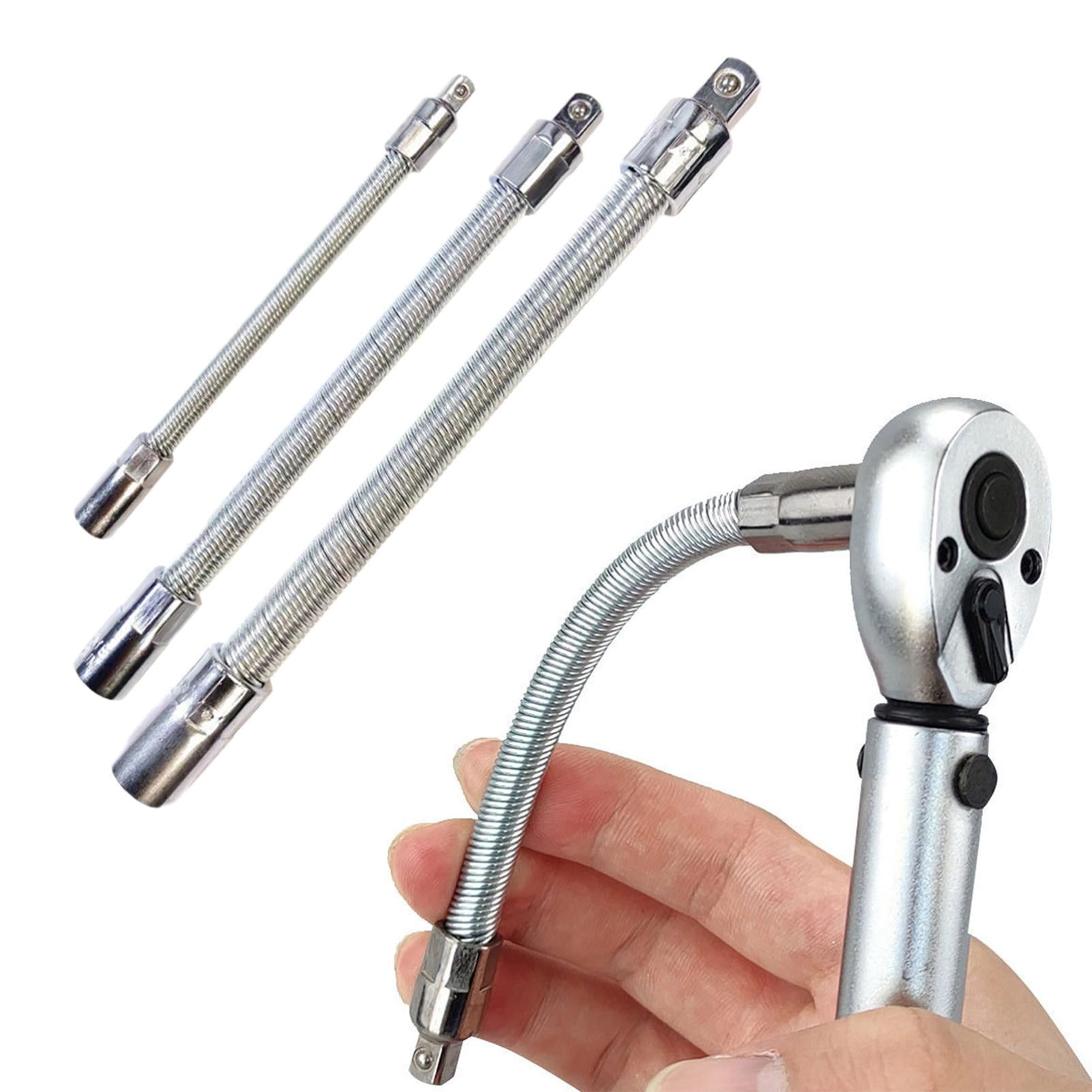 DGQPLPD 3PC Universal Electric Wrench Socket 3 Counts Bendable Flexible ...