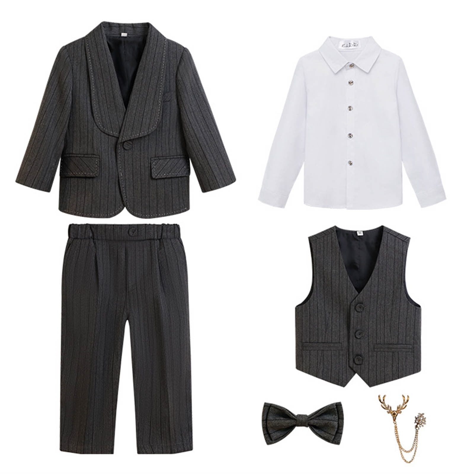 DGQPLPD Baby and Toddler Boy Outfit Set Boys Performance Dress Suit Set ...