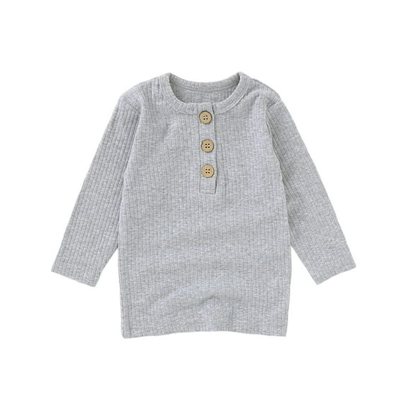 DGQPLPD Boys Ribbed Knit Long Sleeve Top for Everyday Casual Play ...