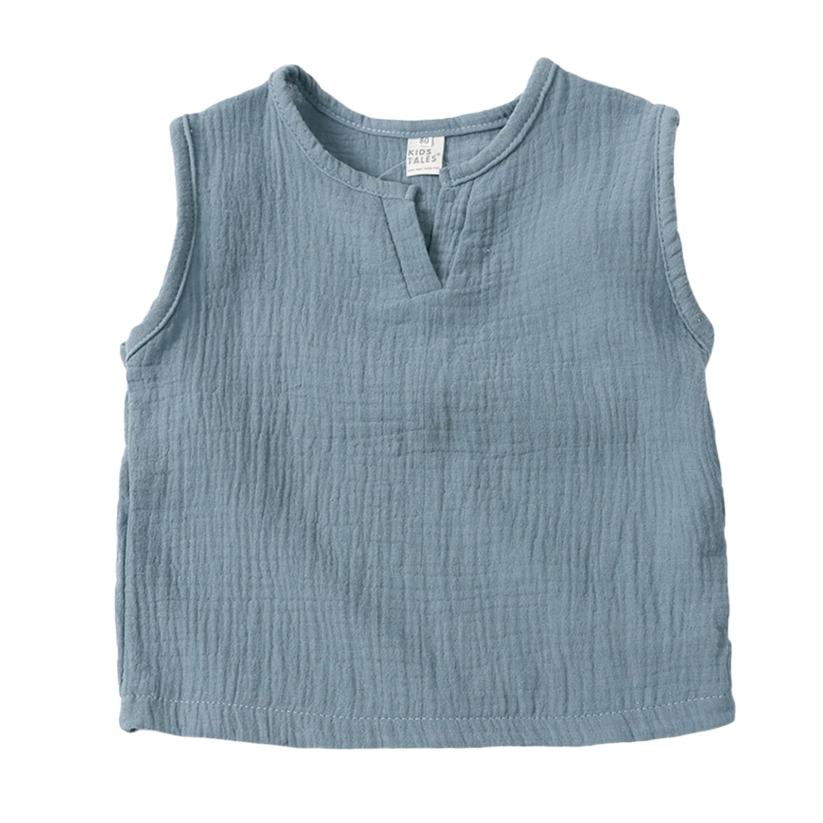 DGQPLPD Boys Tops Sleeveless Vest for Toddlers and Kids Solid Color ...