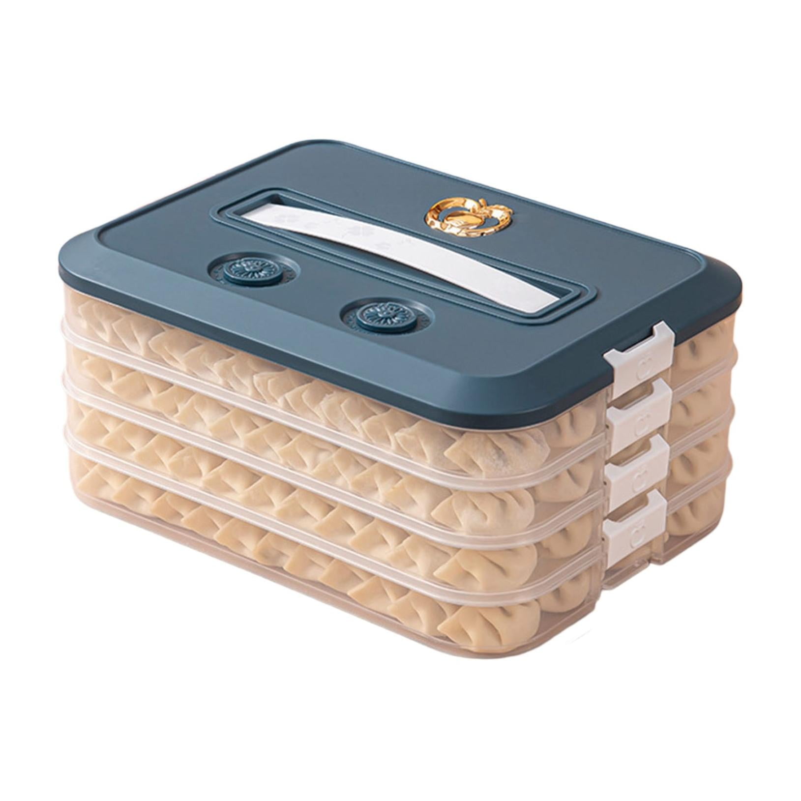 DGQPLPD Dumpling Storage Box,4 Layer Dumpling Keeper Food Storage ...