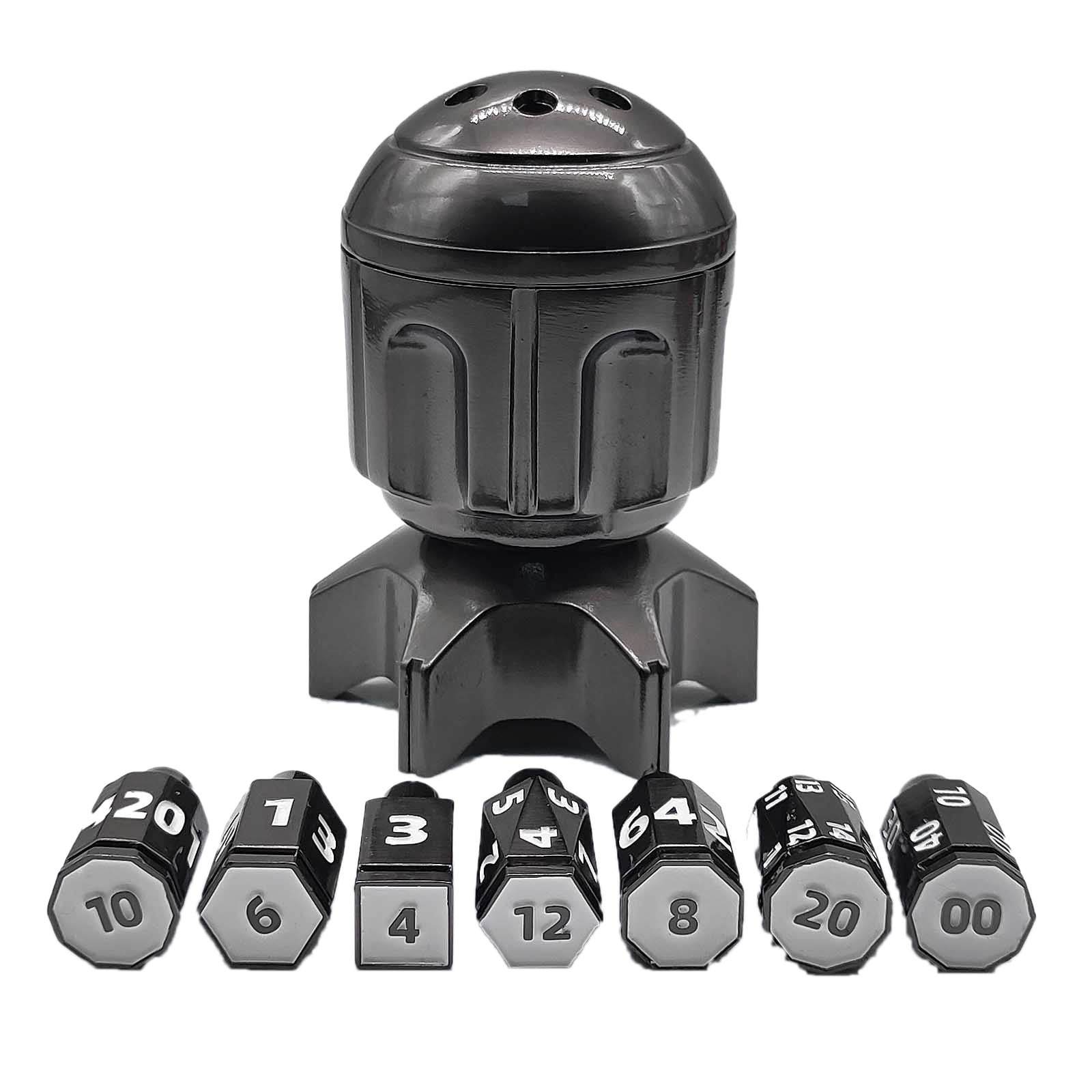 DGQPLPD Fate Missile Roulette Dice Spinner for DND Dice Set, 7 Metallic ...