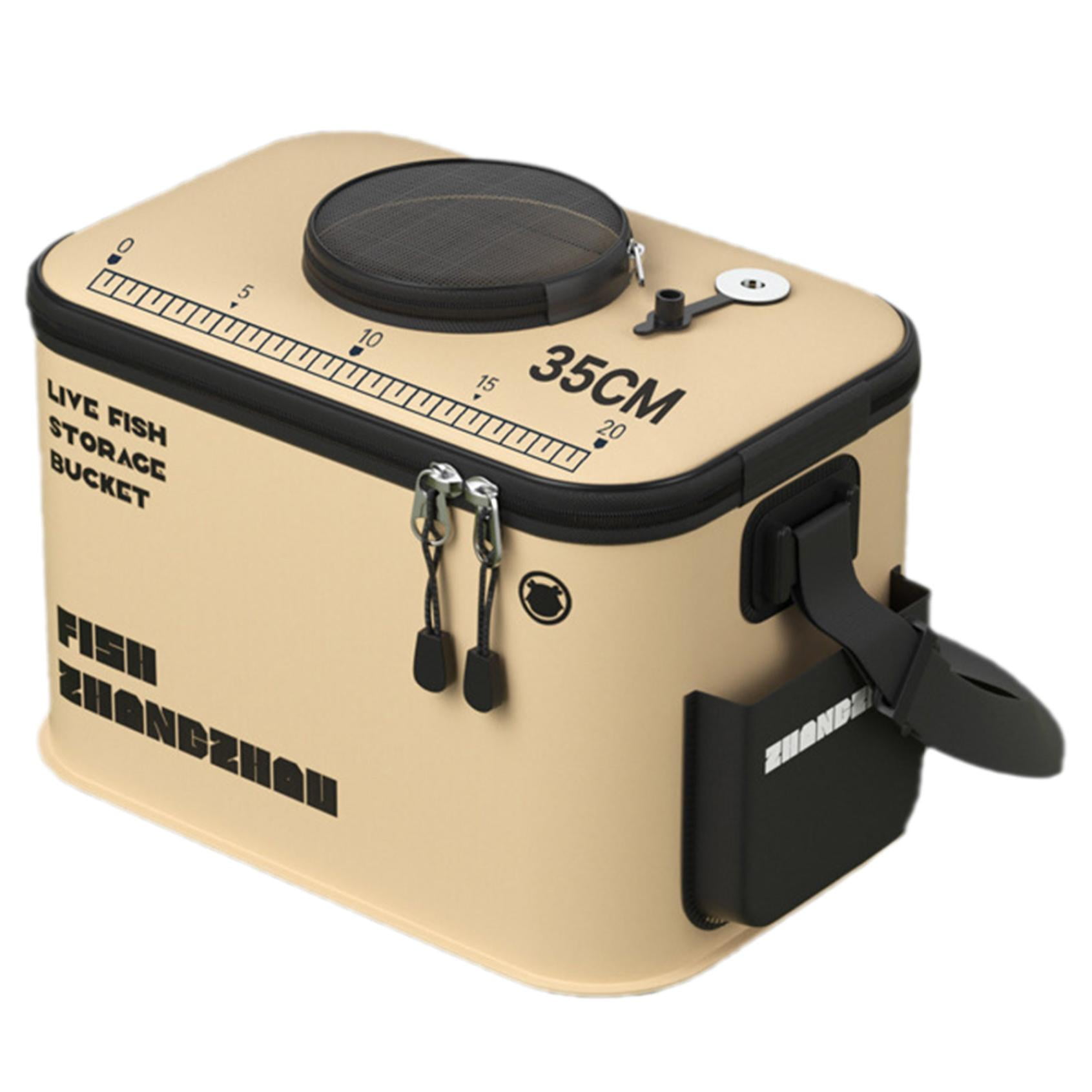 DGQPLPD Fishing Bucket Foldable Fish Bucket,Live Fish Lures Bucket ...