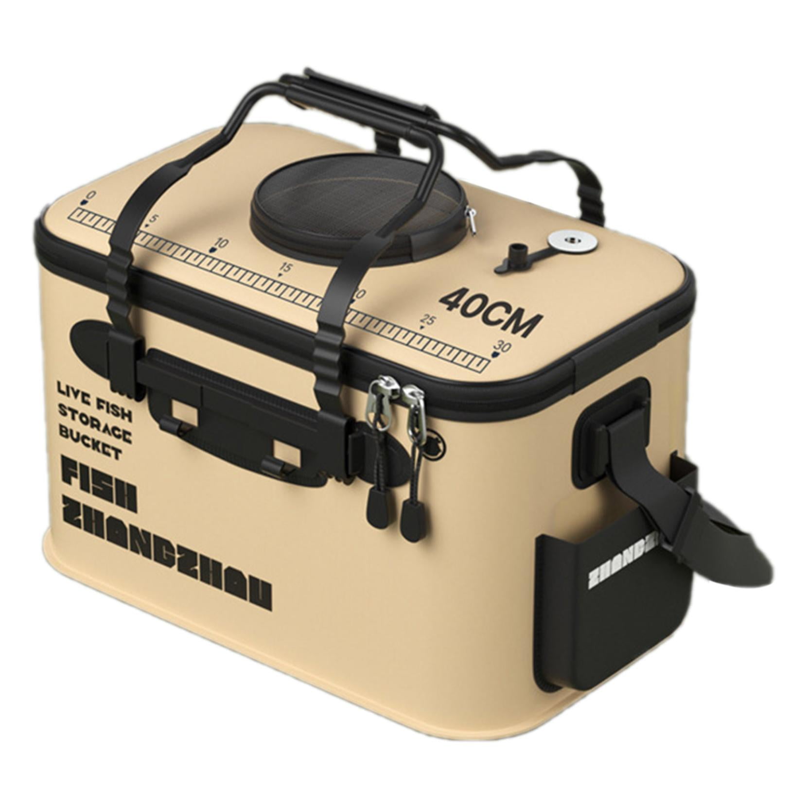 DGQPLPD Fishing Bucket Foldable Fish Bucket,Live Fish Lures Bucket ...