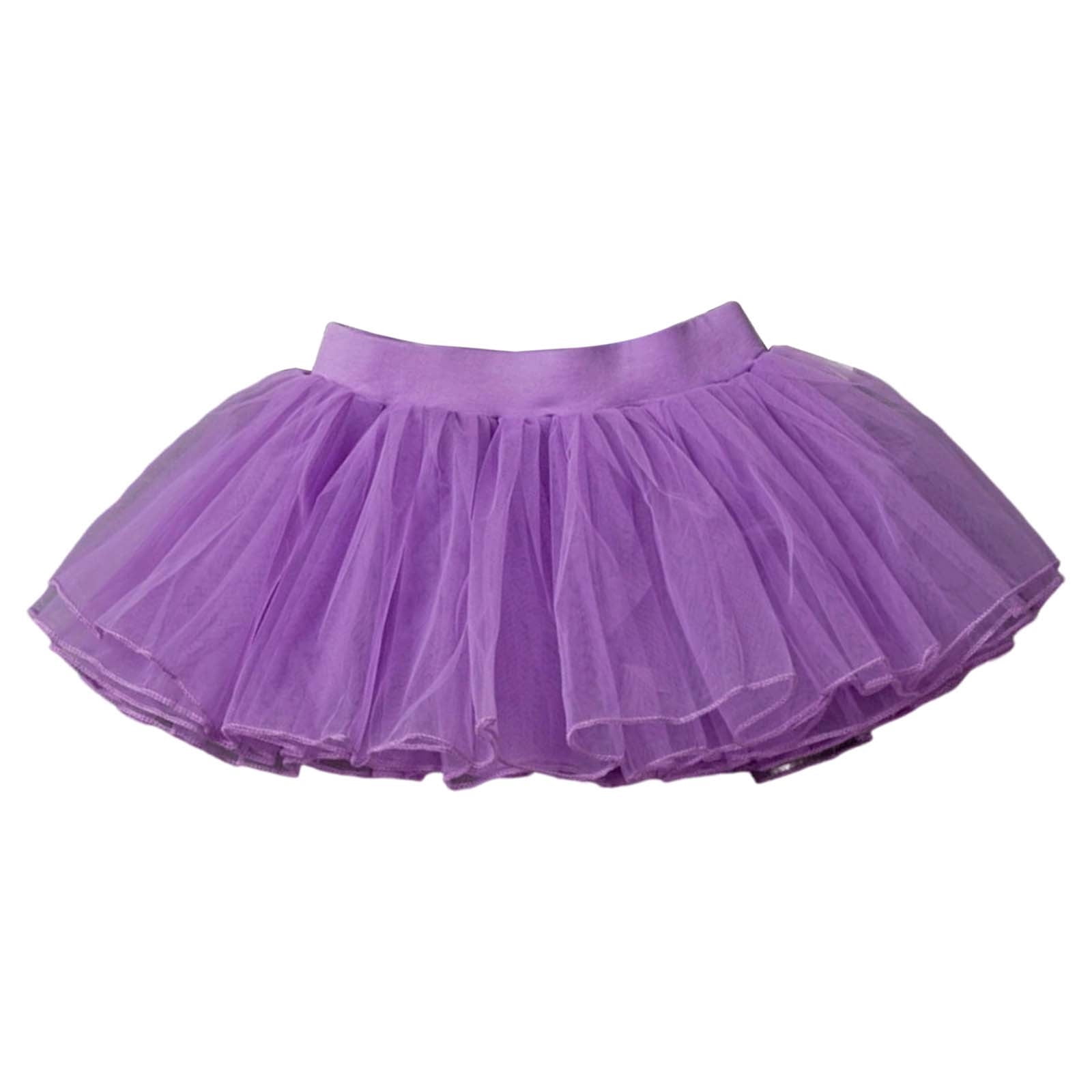 DGQPLPD Girls Ballet Dance Performance Tutu Skirt Layered Flared Party ...