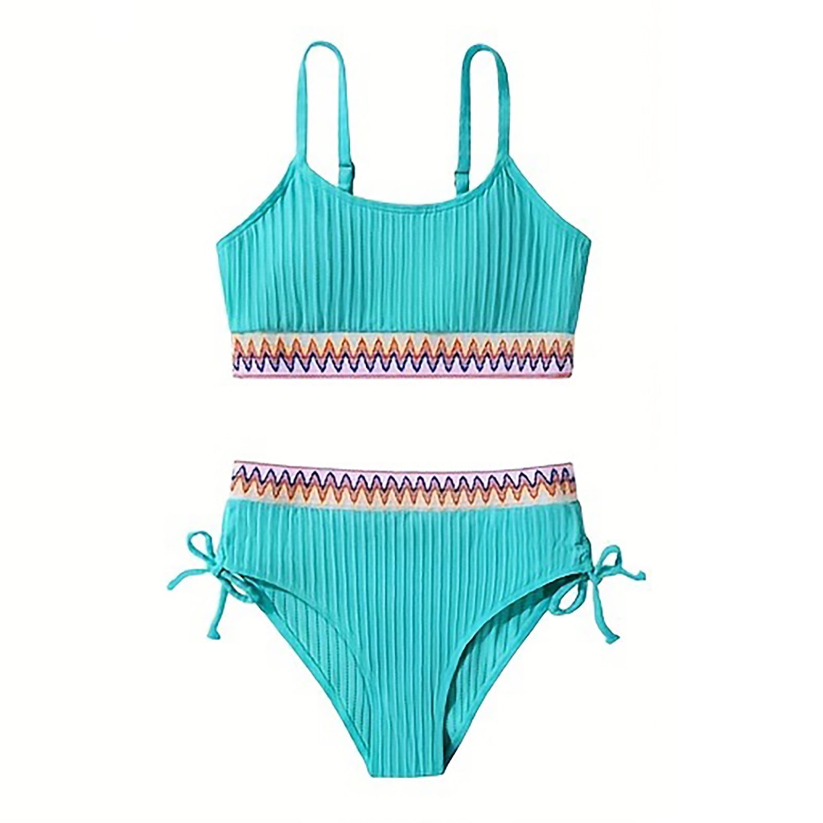 DGQPLPD Girls Bikini Swimsuit Two Piece Swimsuits High Waist Bikini Set ...