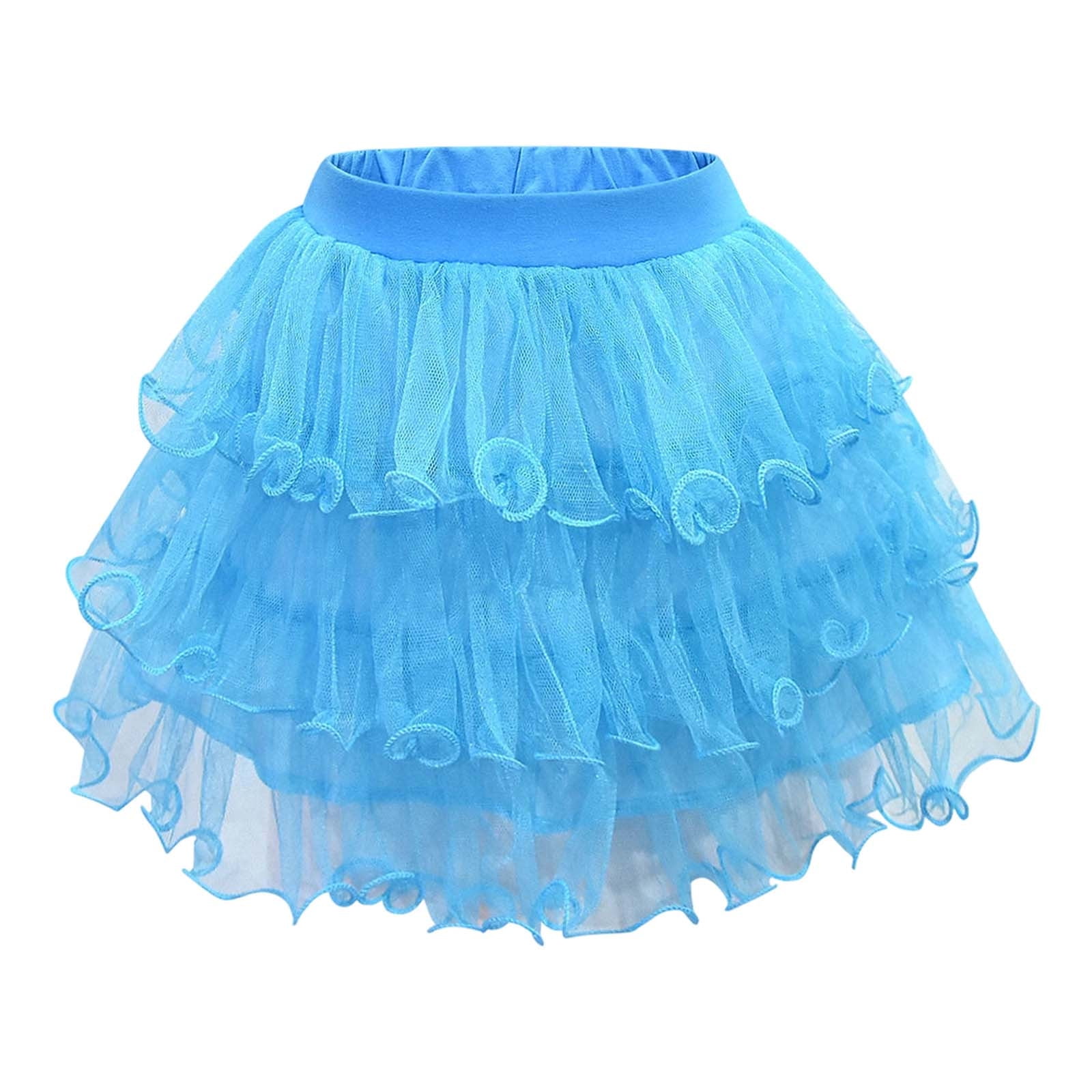 DGQPLPD Girls Carnival Dance Performance Tutu Skirt Layered Flared ...