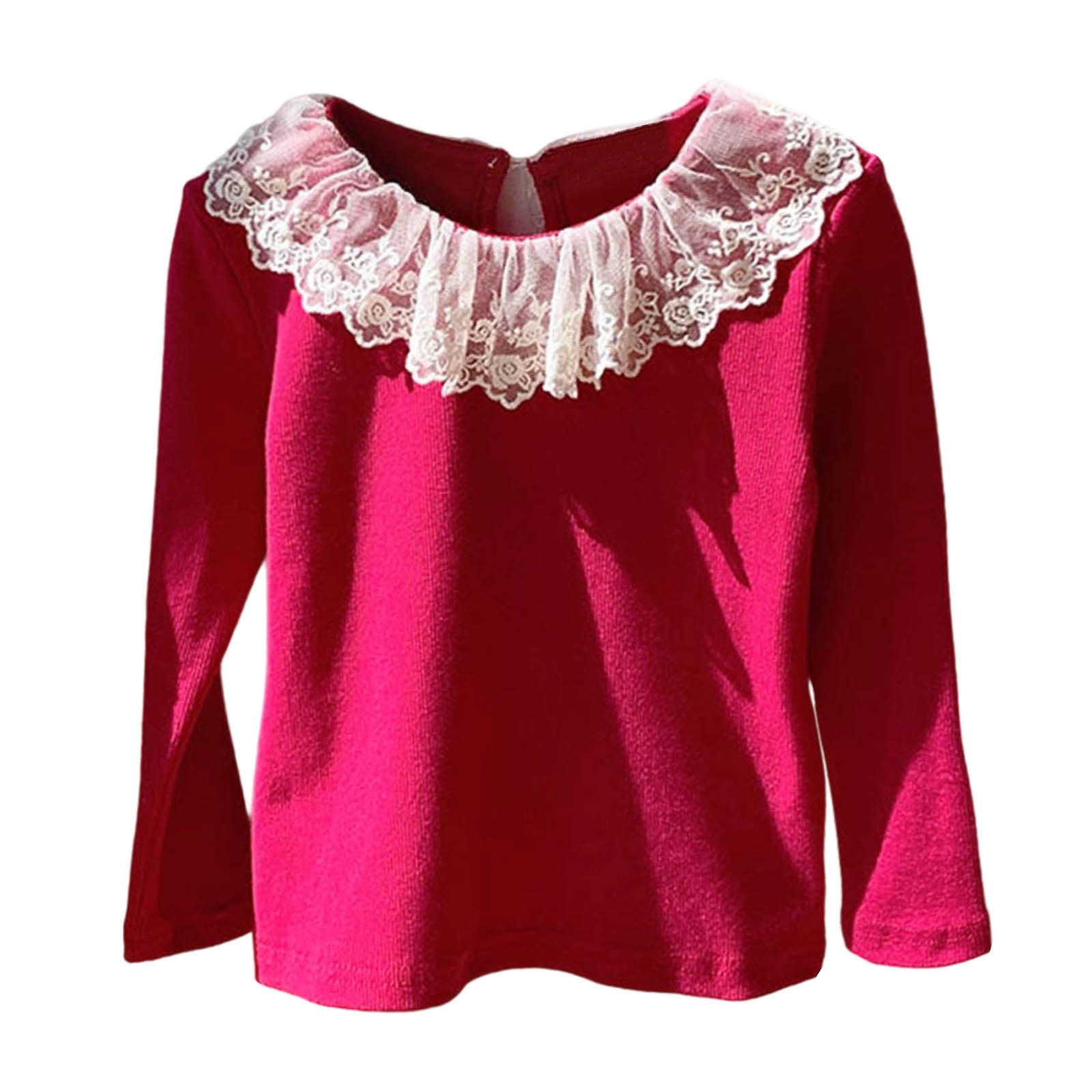 DGQPLPD Girls Christmas Tops Girls Long Sleeve Casual Blouse with ...