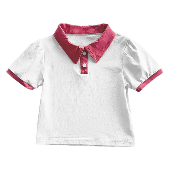 DGQPLPD Girls Christmas Tops Stylish Contrast Collar Casual Shirt for ...
