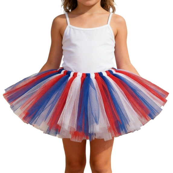 DGQPLPD Girls Holiday Party Ballet Patchwork Dance Skirt for Kids ...