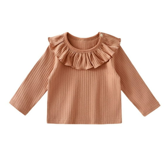 DGQPLPD Girls Lace Collar Base Layer Tee for Kids - Cozy for Spring ...