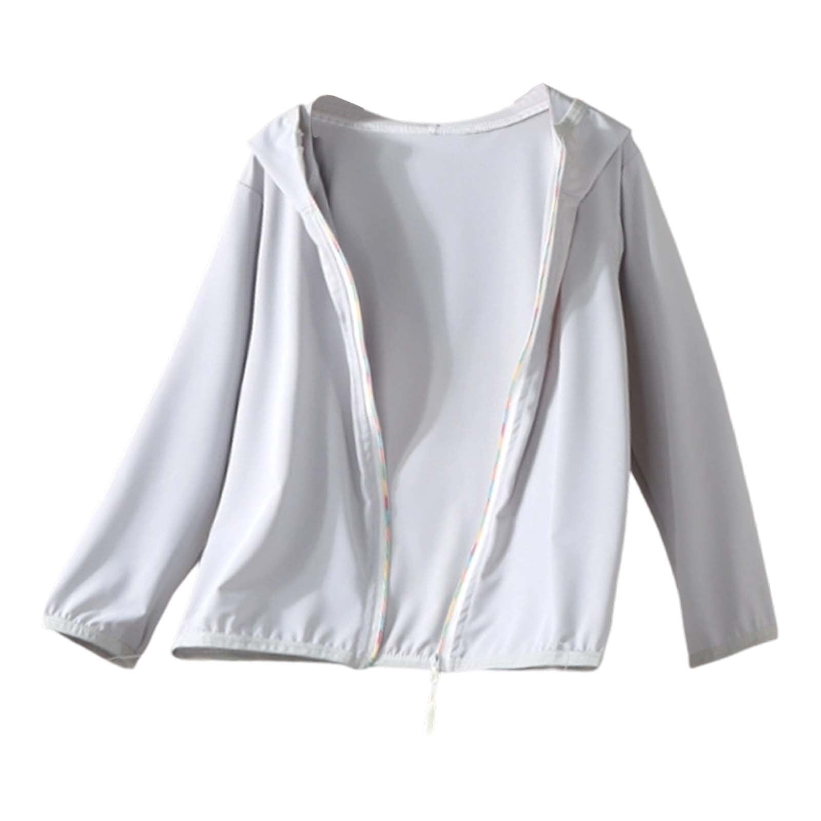 DGQPLPD Girls Polo Shirts Girls Sun Hooded Top UPF 50+ Lightweight ...