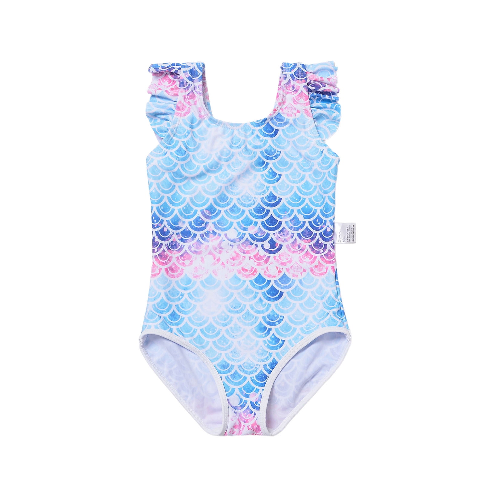 DGQPLPD Girls Swimwear Scale Print Swimsuit Bikini Top with Detachable ...