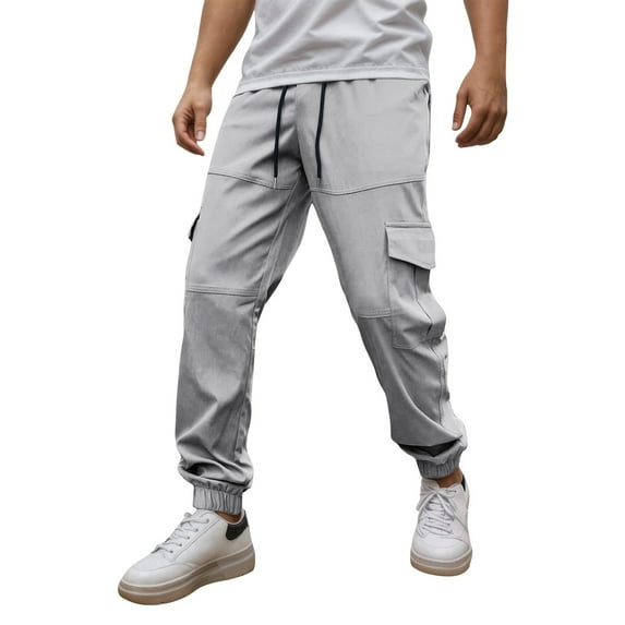 DGQPLPD Men's Cargo Pants Men's Work Pants with Casual Pockets Loose ...