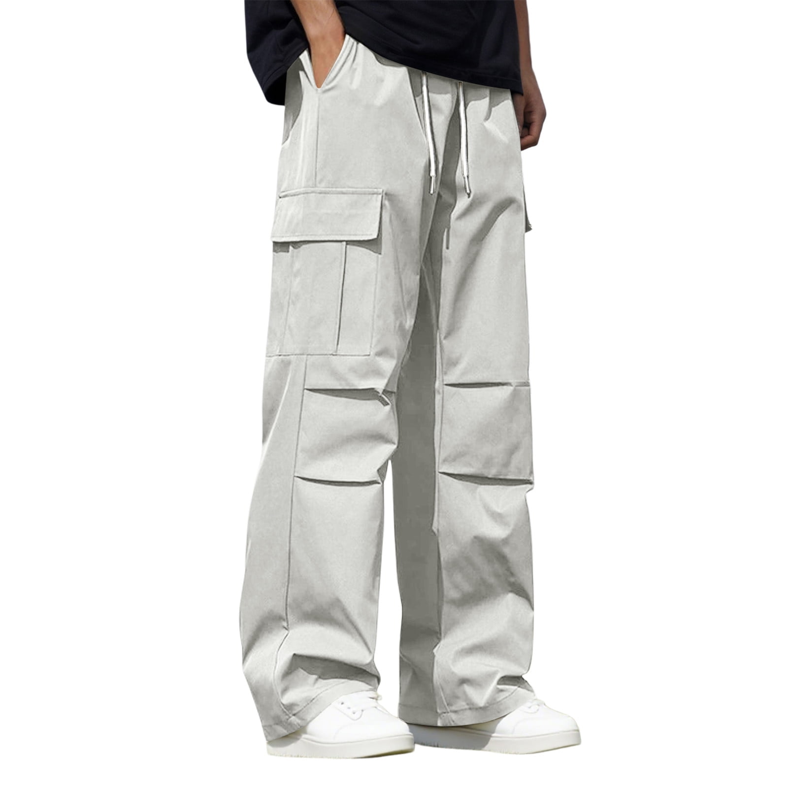 DGQPLPD Men's Cargo Pants -Ready Casual Utility Trousers for Everyday ...