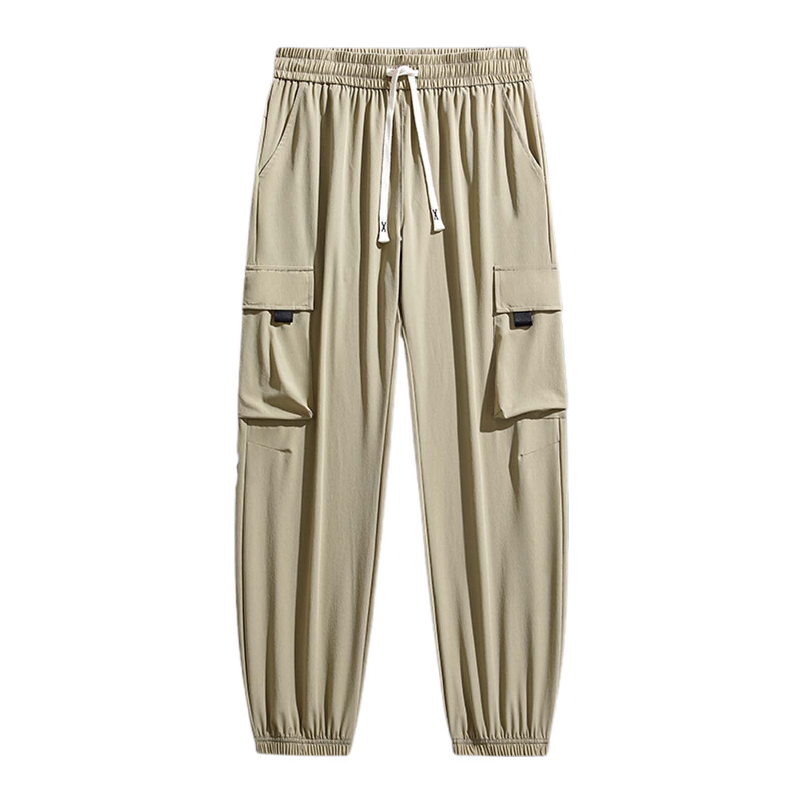 DGQPLPD Men's Casual Work Pants Straight Leg Summer Unisex Pants for ...