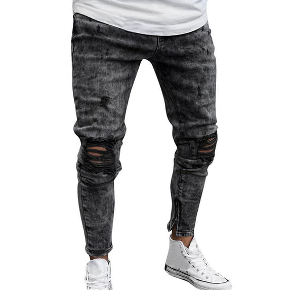 DGQPLPD Men's Jeans Slim Fit Stretch Denim Pants for Casual Outdoor ...