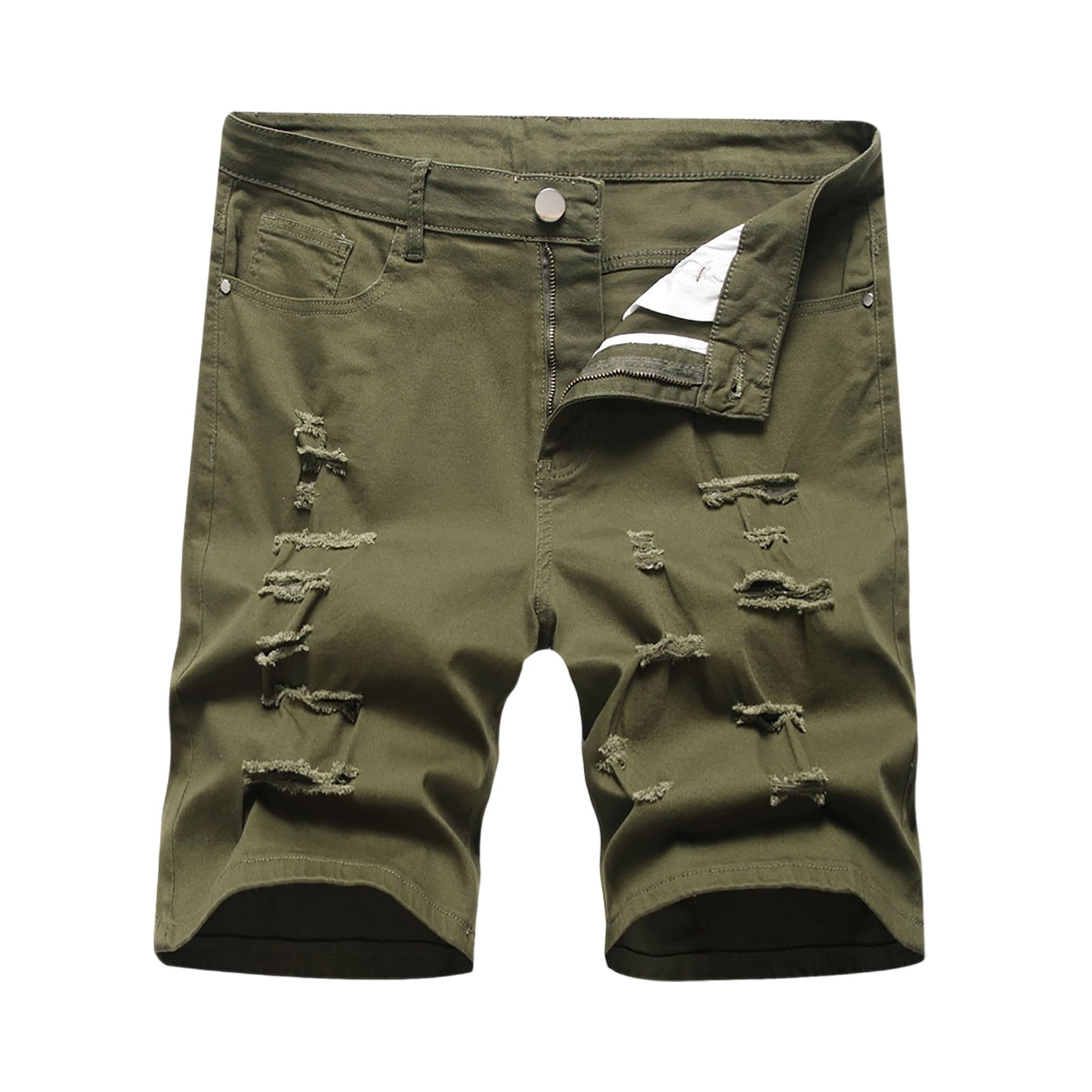 DGQPLPD Men's Jeans for Spring and Summer Casual Short Style Pants in ...