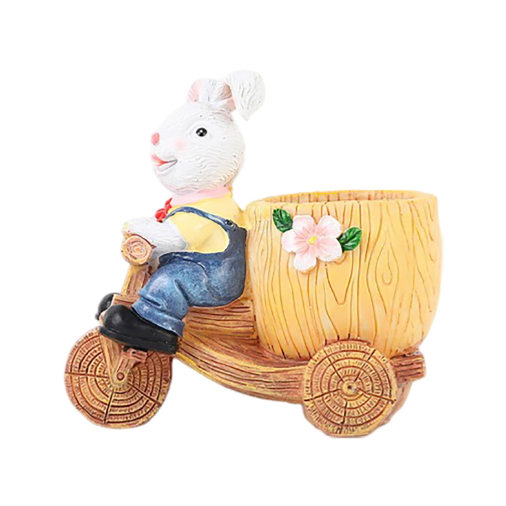 DGQPLPD Rabbit Flower Pot Succulent Planter Garden Pots Bunny Outdoor ...