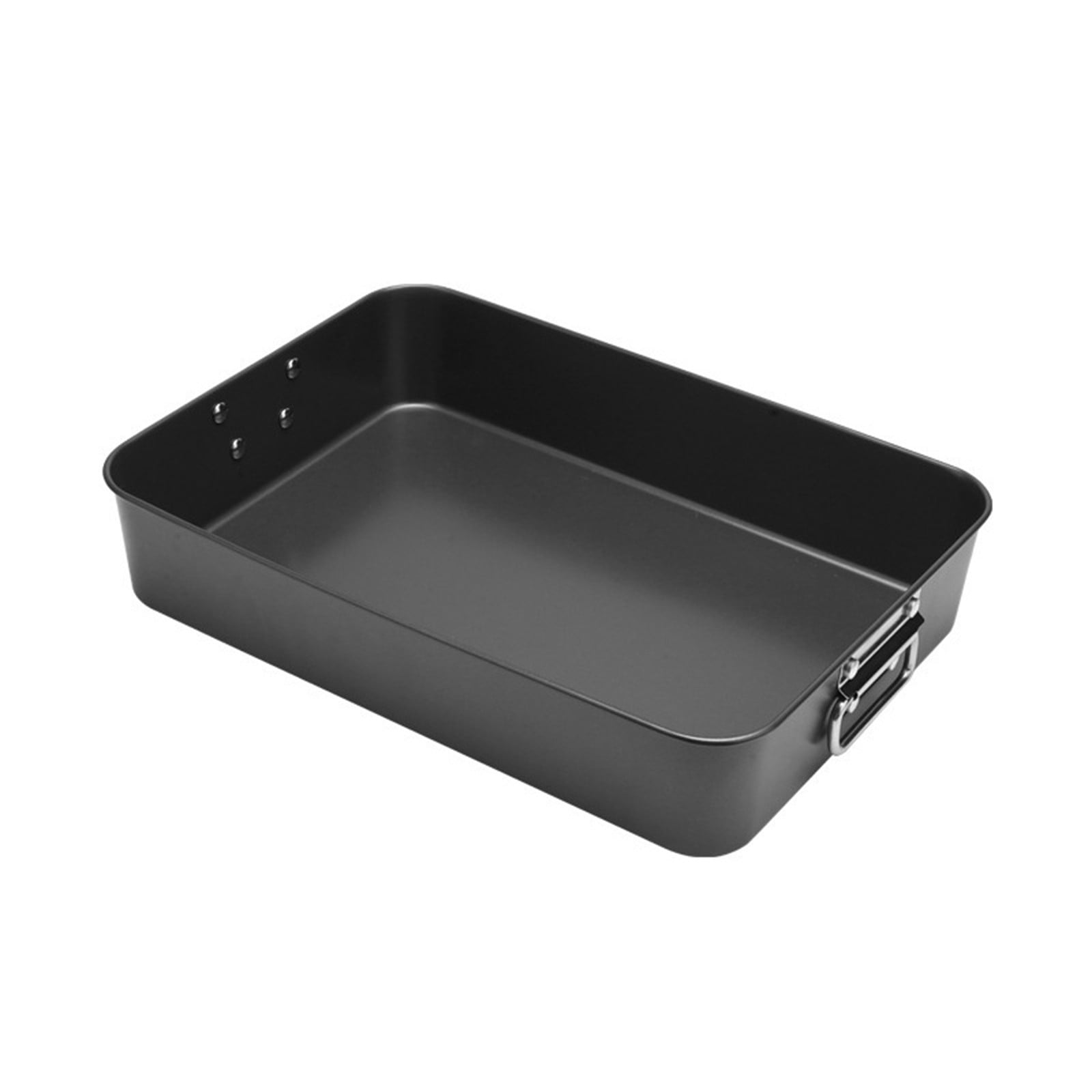 DGQPLPD Roasting Pan Baking Tray Black Rectangular with Rack Carbon ...