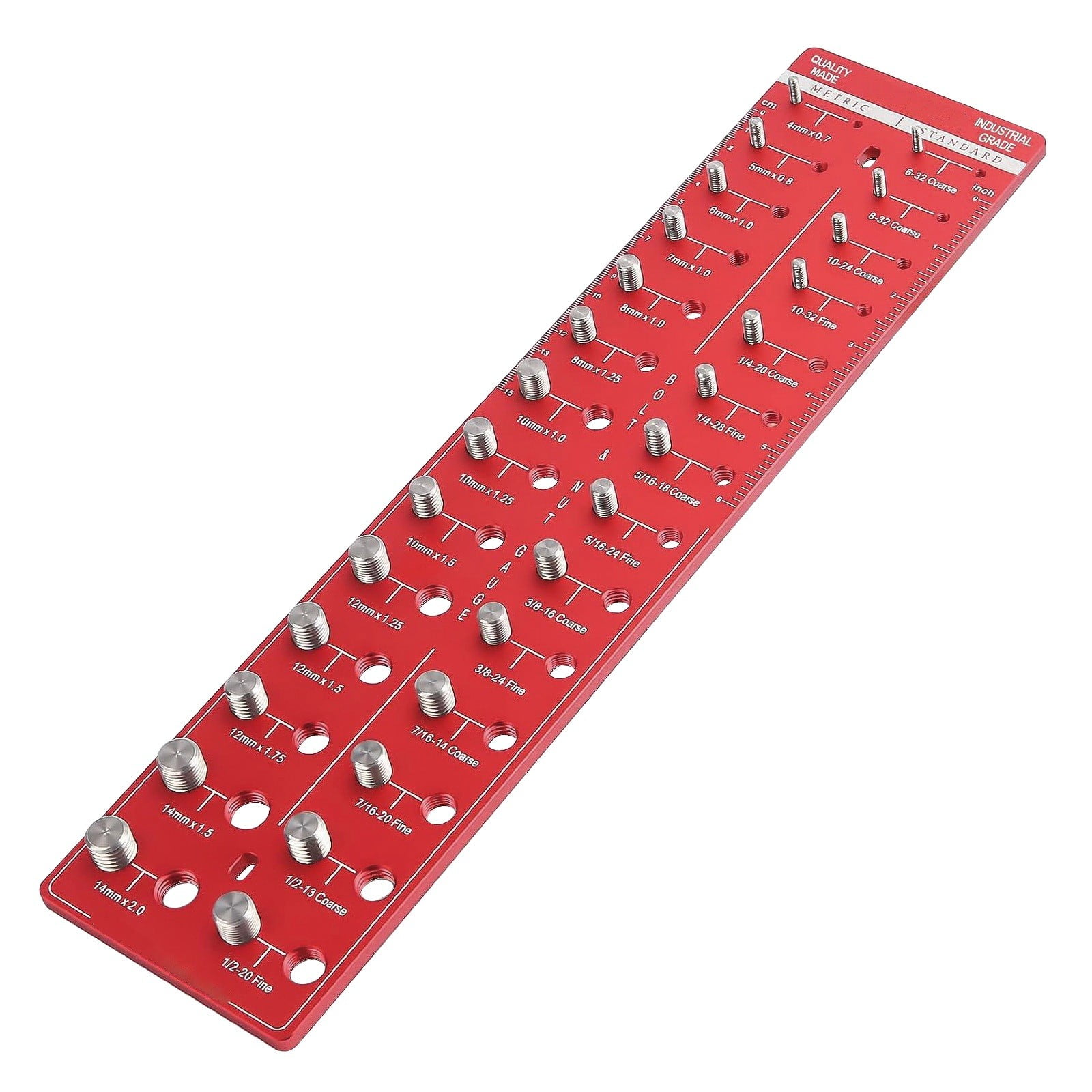 DGQPLPD Saker Nut and Bolt Thread Checker, Bolt Size and Thread Gauge ...