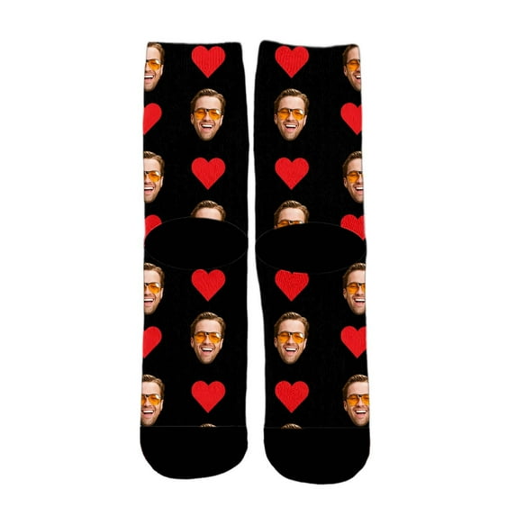DGQPLPD Socks for Women Valentine's Day DIY Crew Socks Funny Picture ...