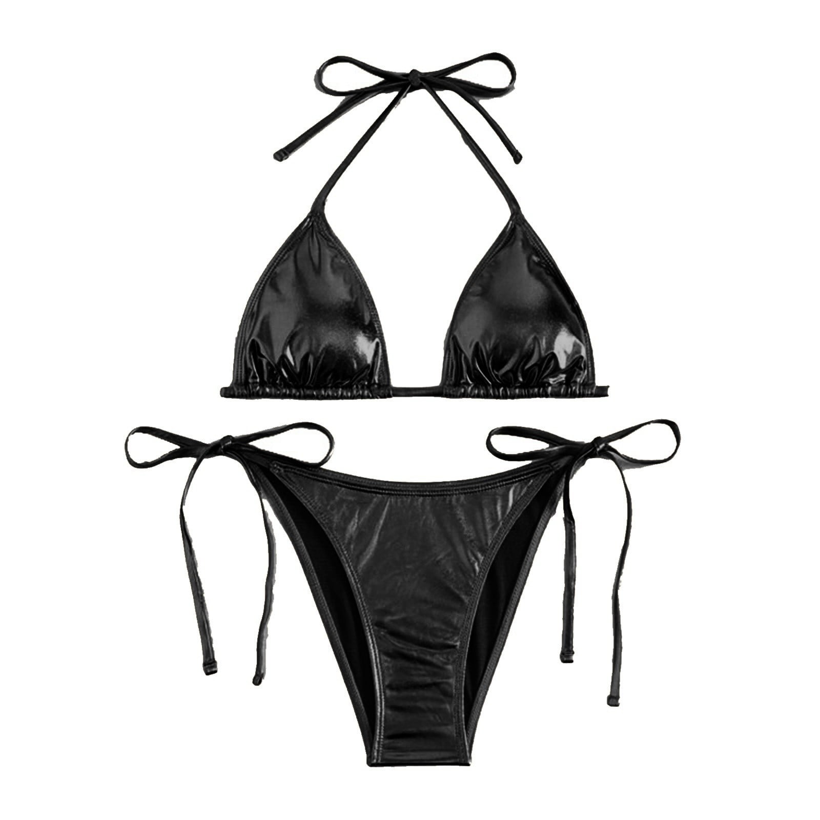 DGQPLPD Stylish Tankini Swimsuit Set Featuring Elegant Gold Foil ...