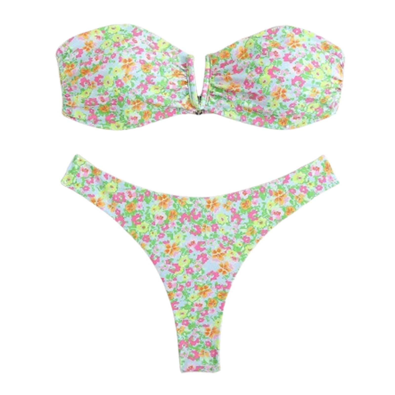 DGQPLPD Swimsuit Sets Spring Break Matching Swimwear Stylish V Neck ...