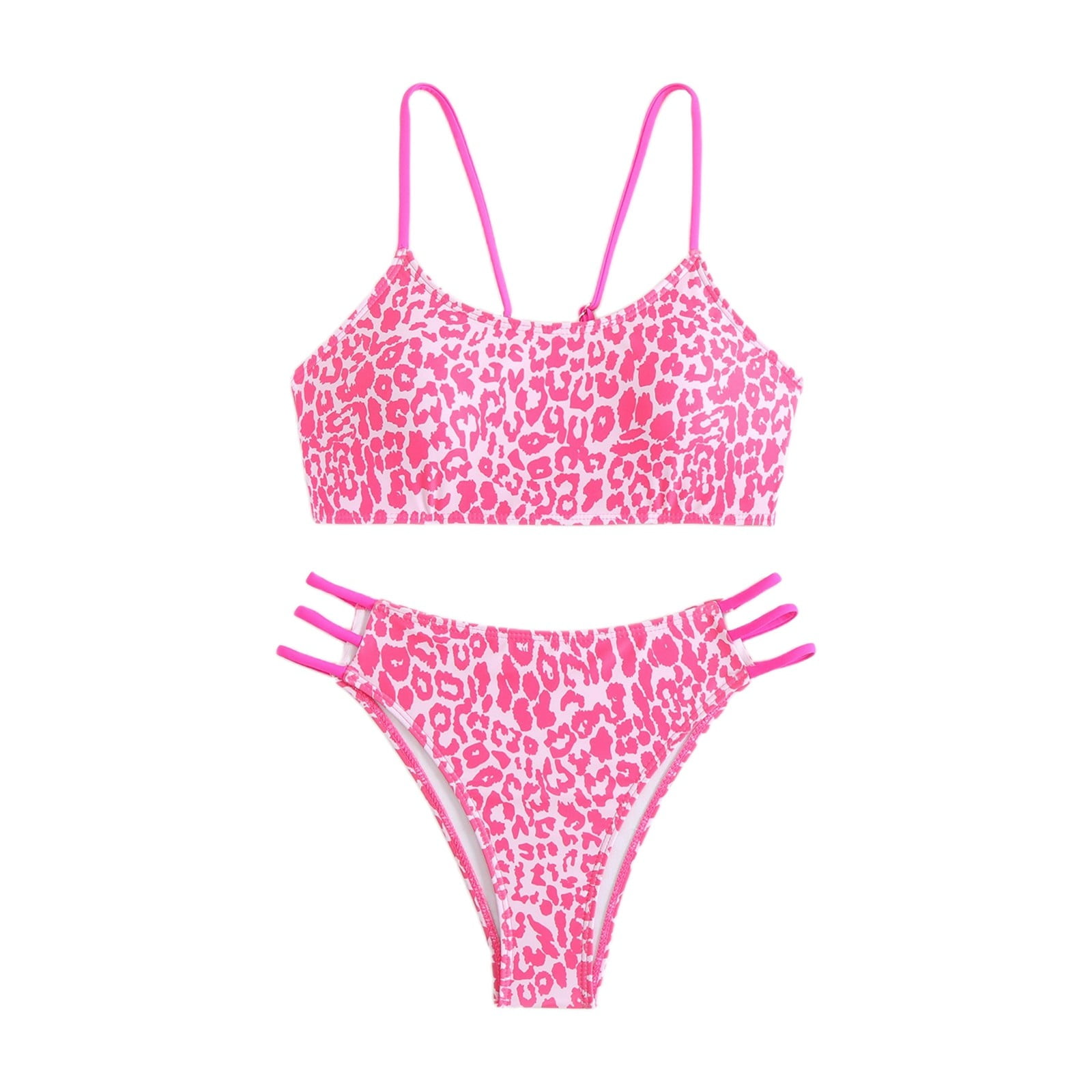 DGQPLPD Swimsuit Sets Teen Swimsuit Sets Leopard Print Two Piece ...