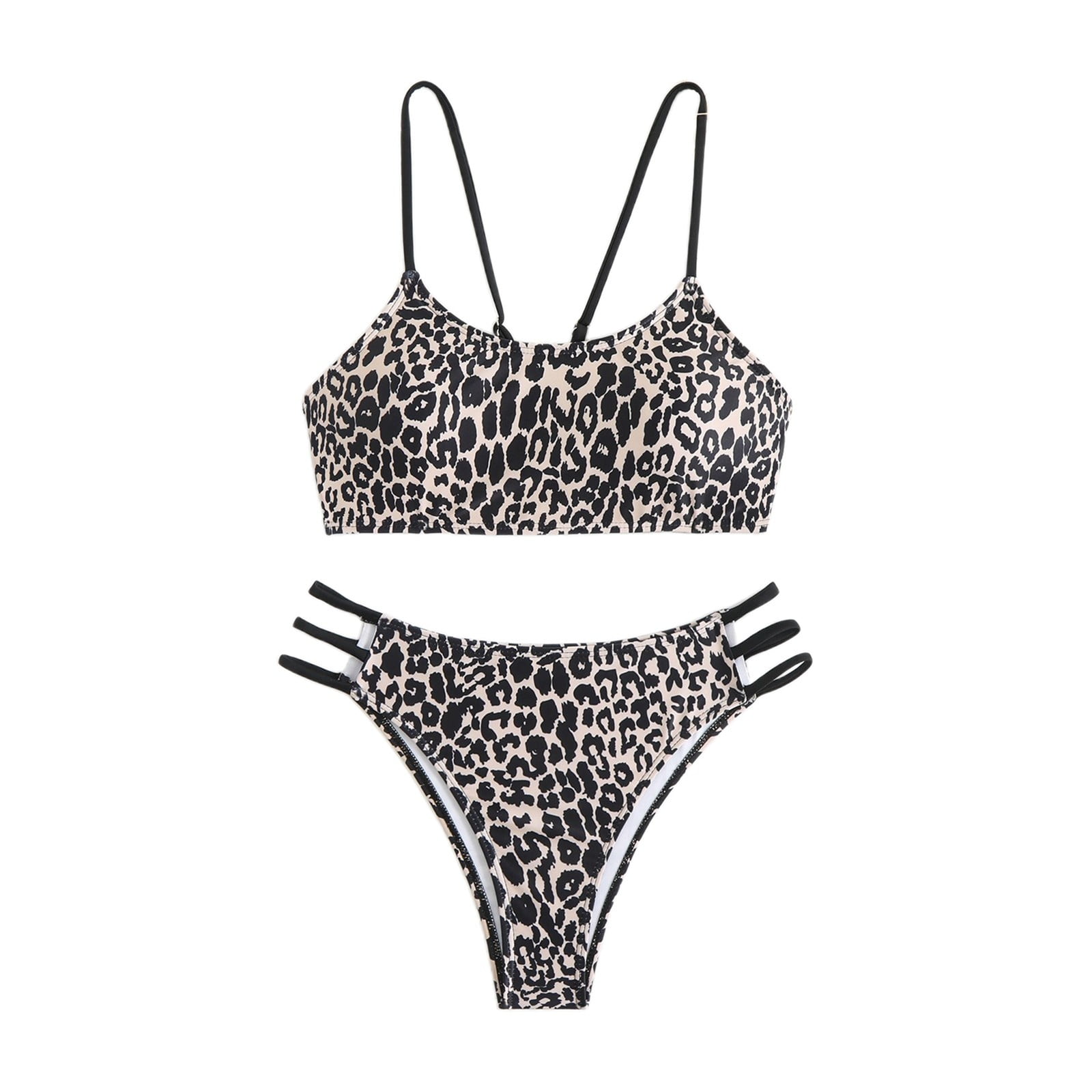 DGQPLPD Tummy Control Swimsuit Sets Vacation Swim Sets Leopard Print ...