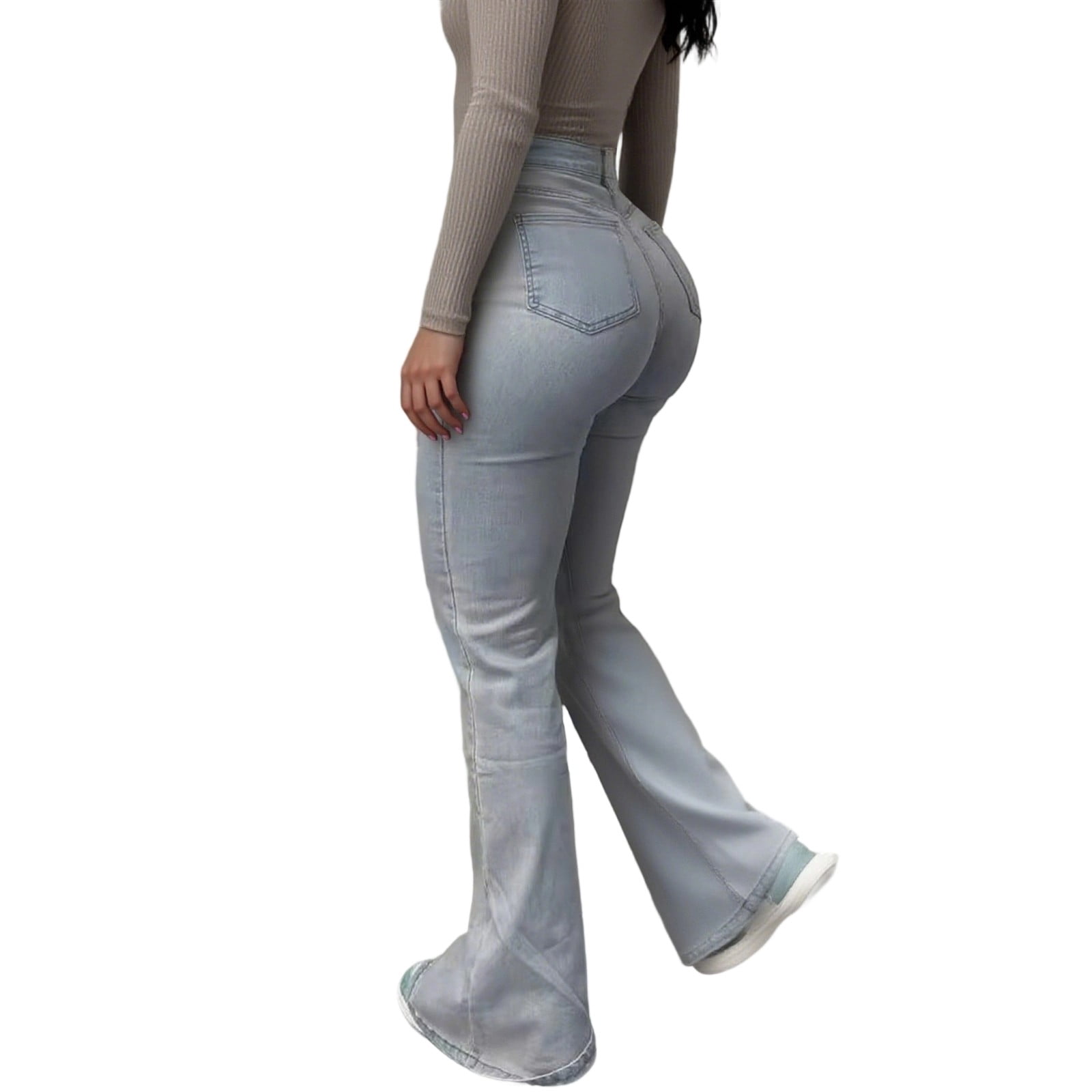 DGQPLPD Women's Jeans Elevated Everyday Comfort High Rise Stretch ...