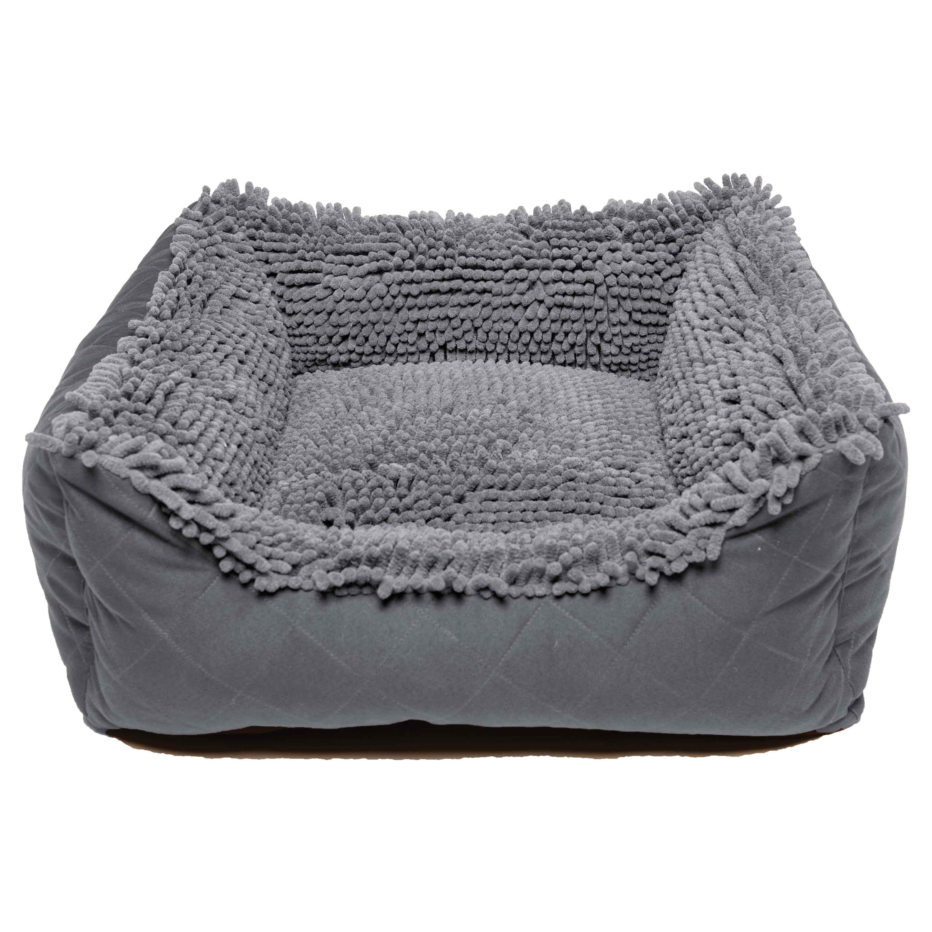 DGS Pet Products Dirty Dog Lounger Bed Medium Cool Grey 26" x 24" x 8 ...