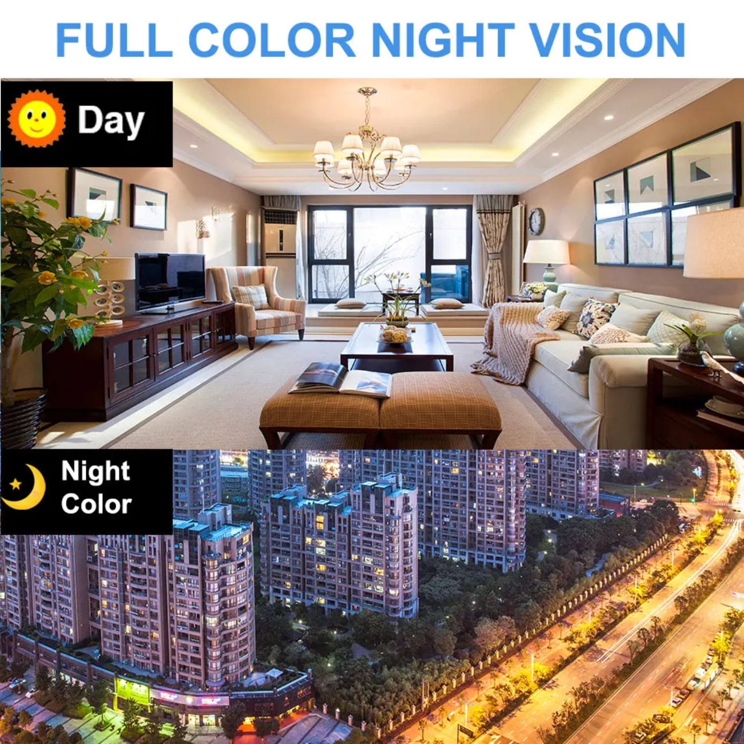 DGSDDK 5MP Wired CCTV Security Camera Full Color Night Vision ...