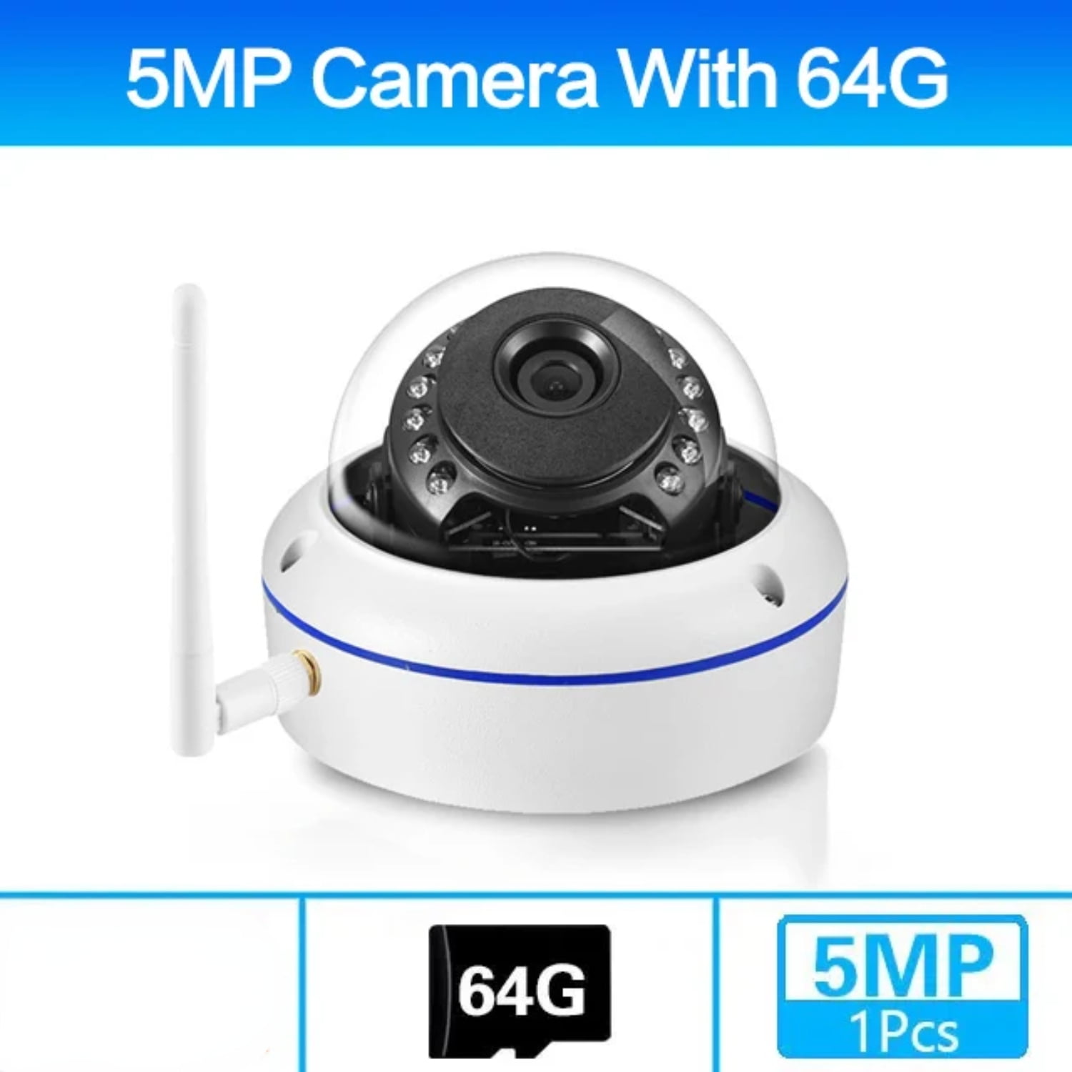 DGSDDK 5MP Wireless IP Security Camera Audio Outdoor Wifi CCTV Dome ...