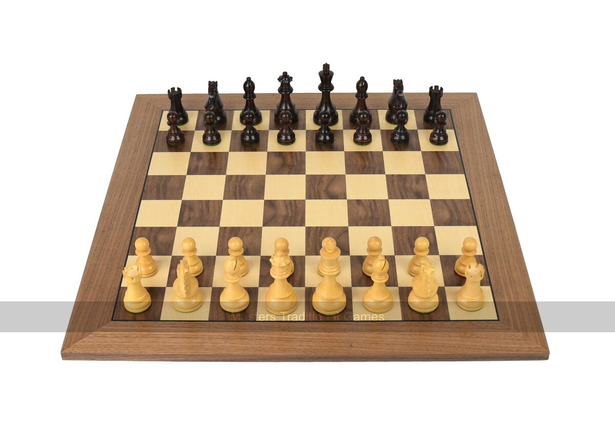DGT Walnut Chess Board with Royal Wooden Chess Pieces - Walmart.com