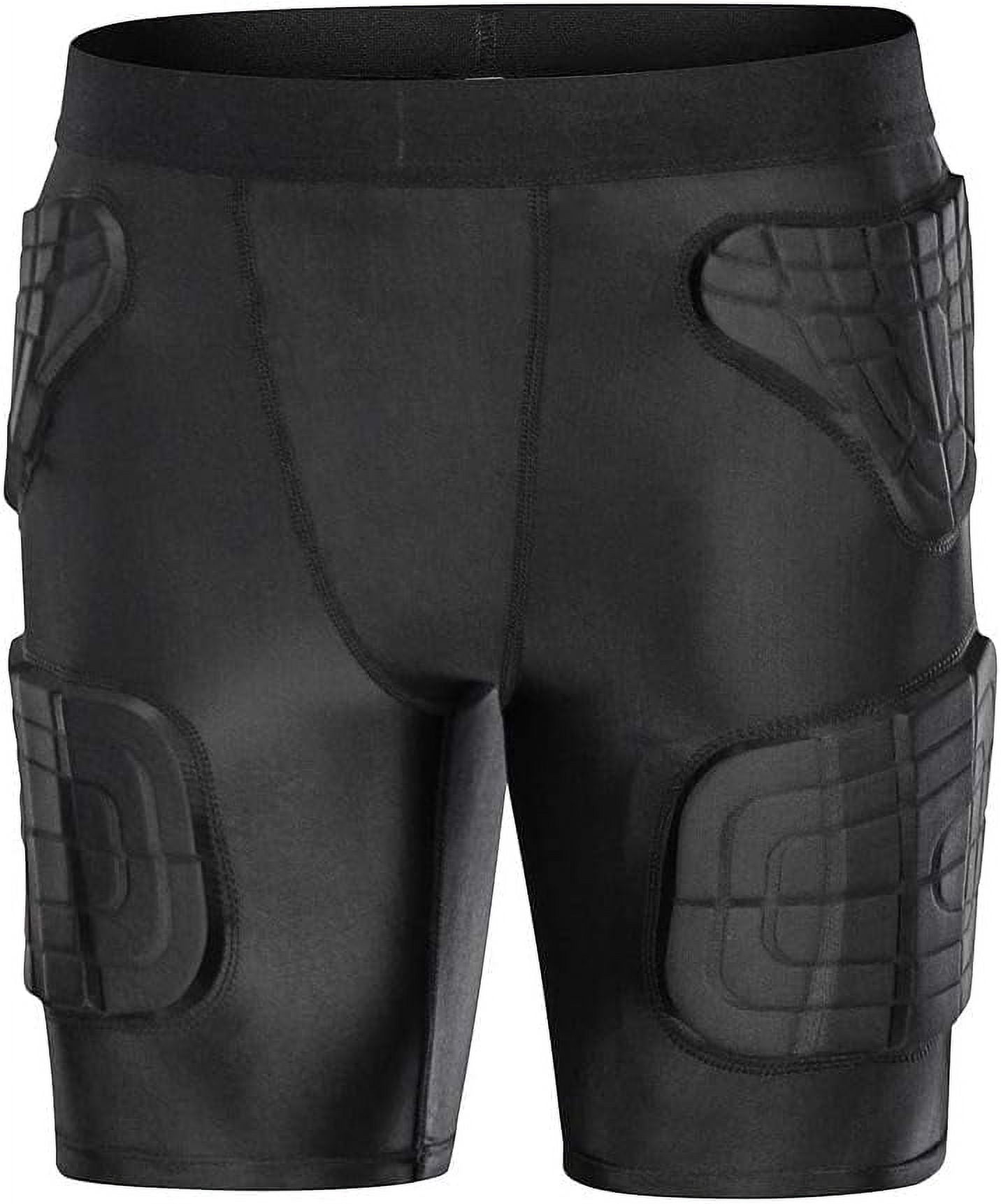 DGXINJUN Youth Kids Padded Compression Short Hip Portector 5 Pads ...