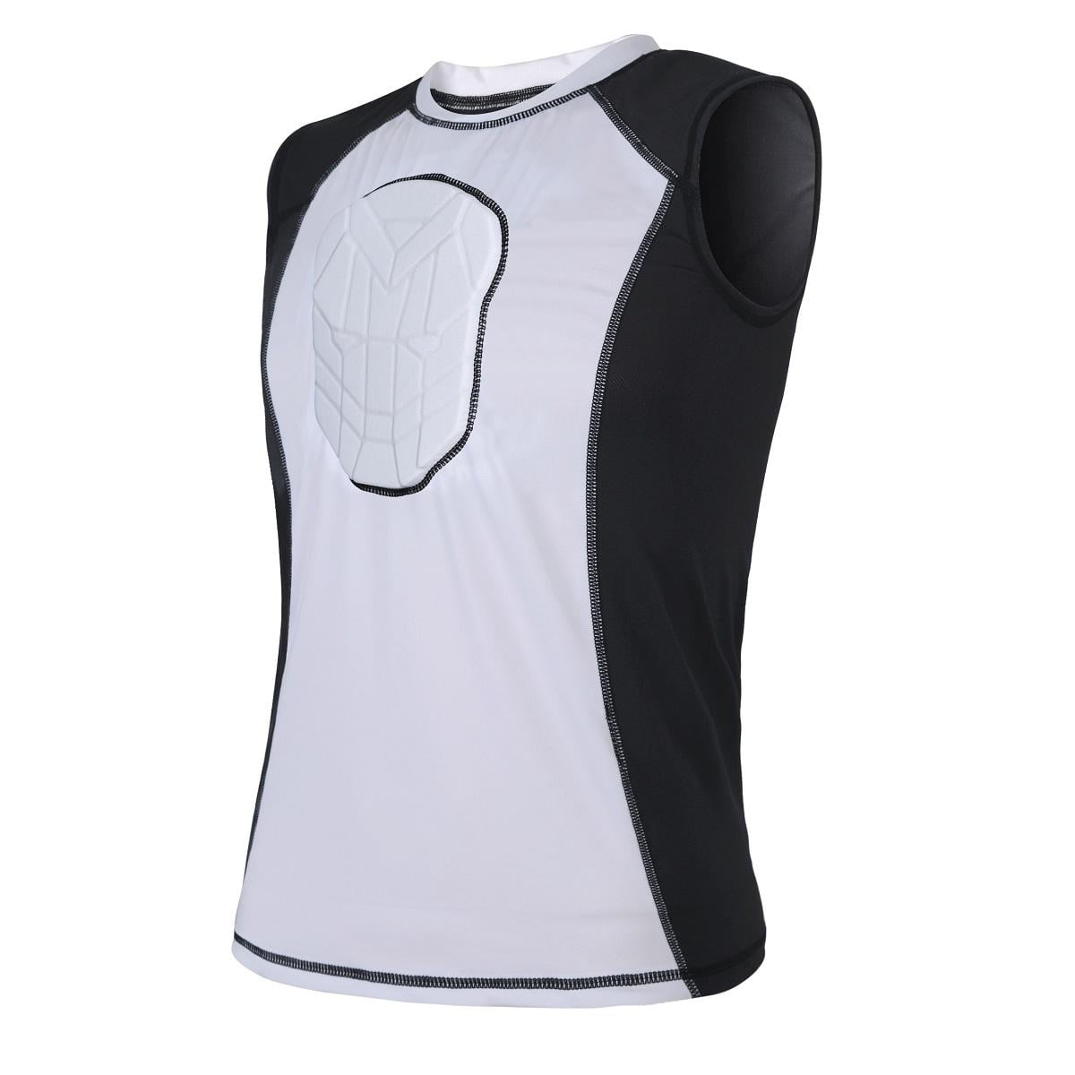 DGYAO Compression Protective Shirt Padded Sleeveless Chest Sternum ...