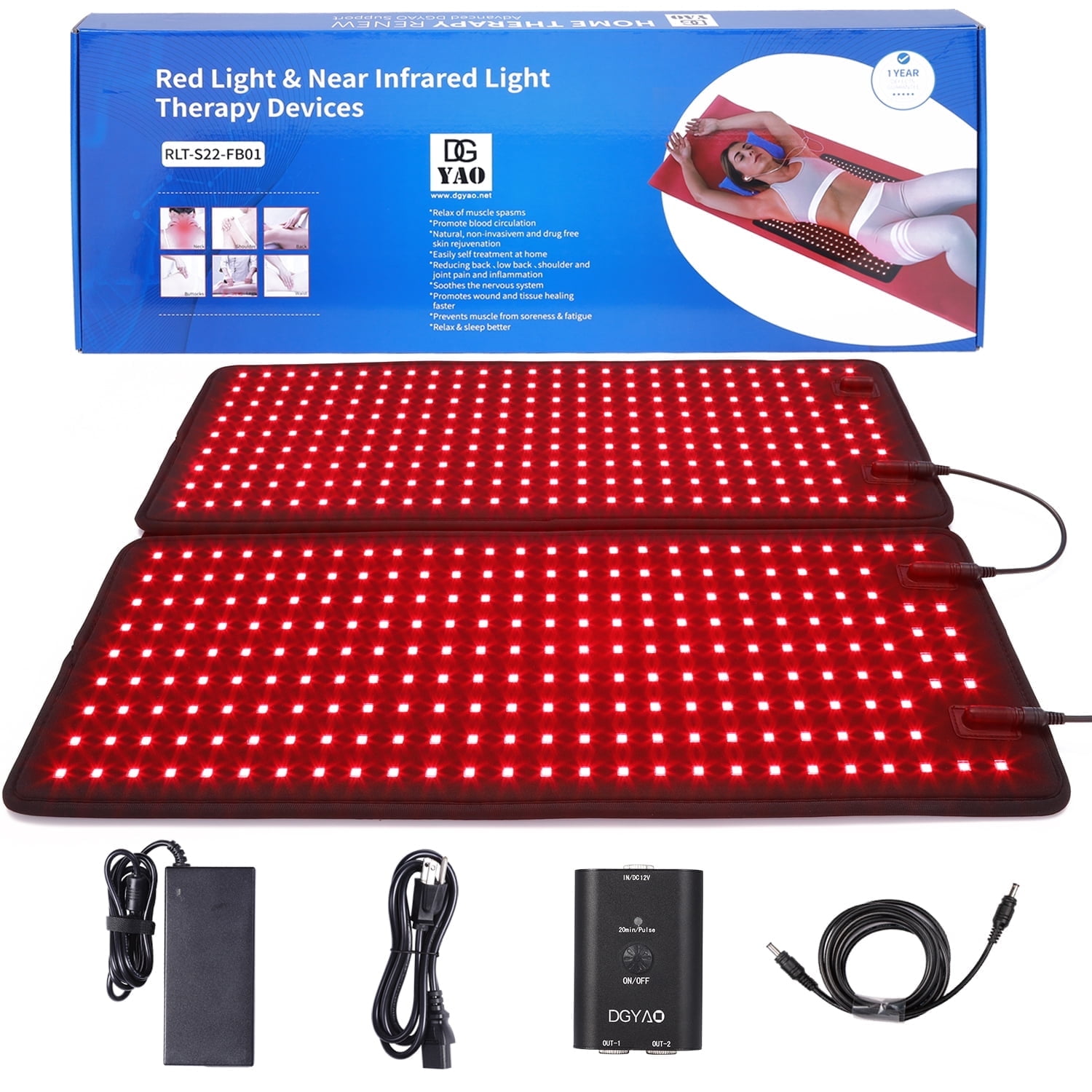 DGYAO Large Red Light and Infrared Light Pad - Body and Muscle ...
