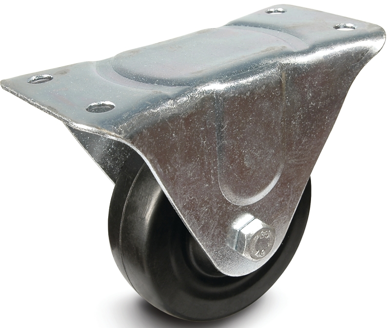 DH CASTERS C-GD40RR Rigid Caster, 4 in Dia Wheel, 1-1/4 in W Wheel ...