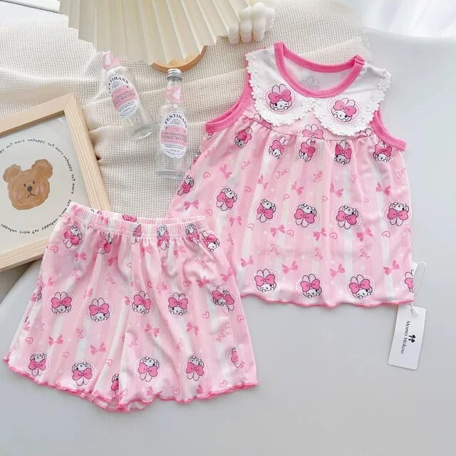 DH Cartoon Sanrio Hello Kittys Kids Pajama Set Cinnamoroll Mymelody ...