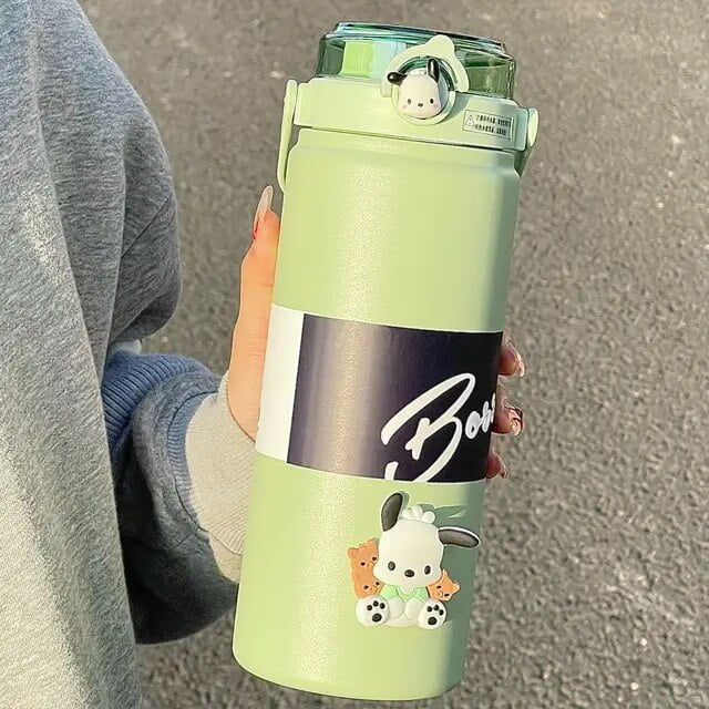 DH Cute Sanrio Hello Kitty 316 Double Drink Stainless Steel Female ...